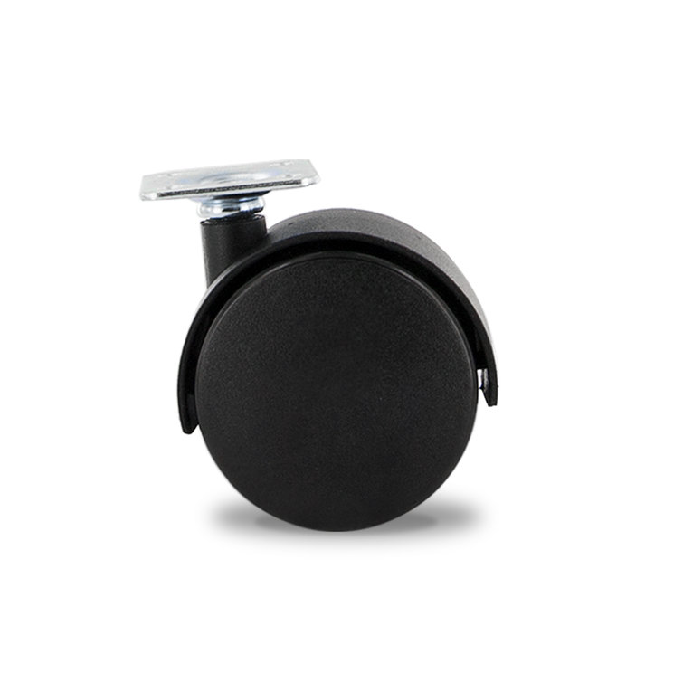 Outwater 2-3/8in. Black Nylon Swivel Hooded Hercules Twin Wheel Caster ...