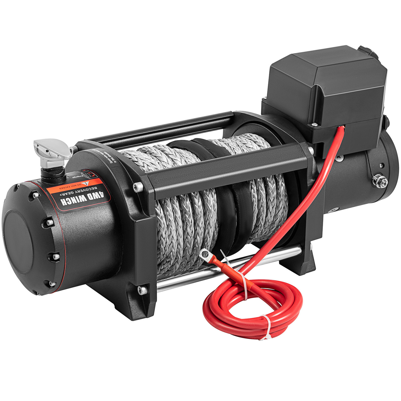 VEVOR 12V Electric Winch 17500LBS Synthetic Rope 9.5MMX26M Wireless ATV ...