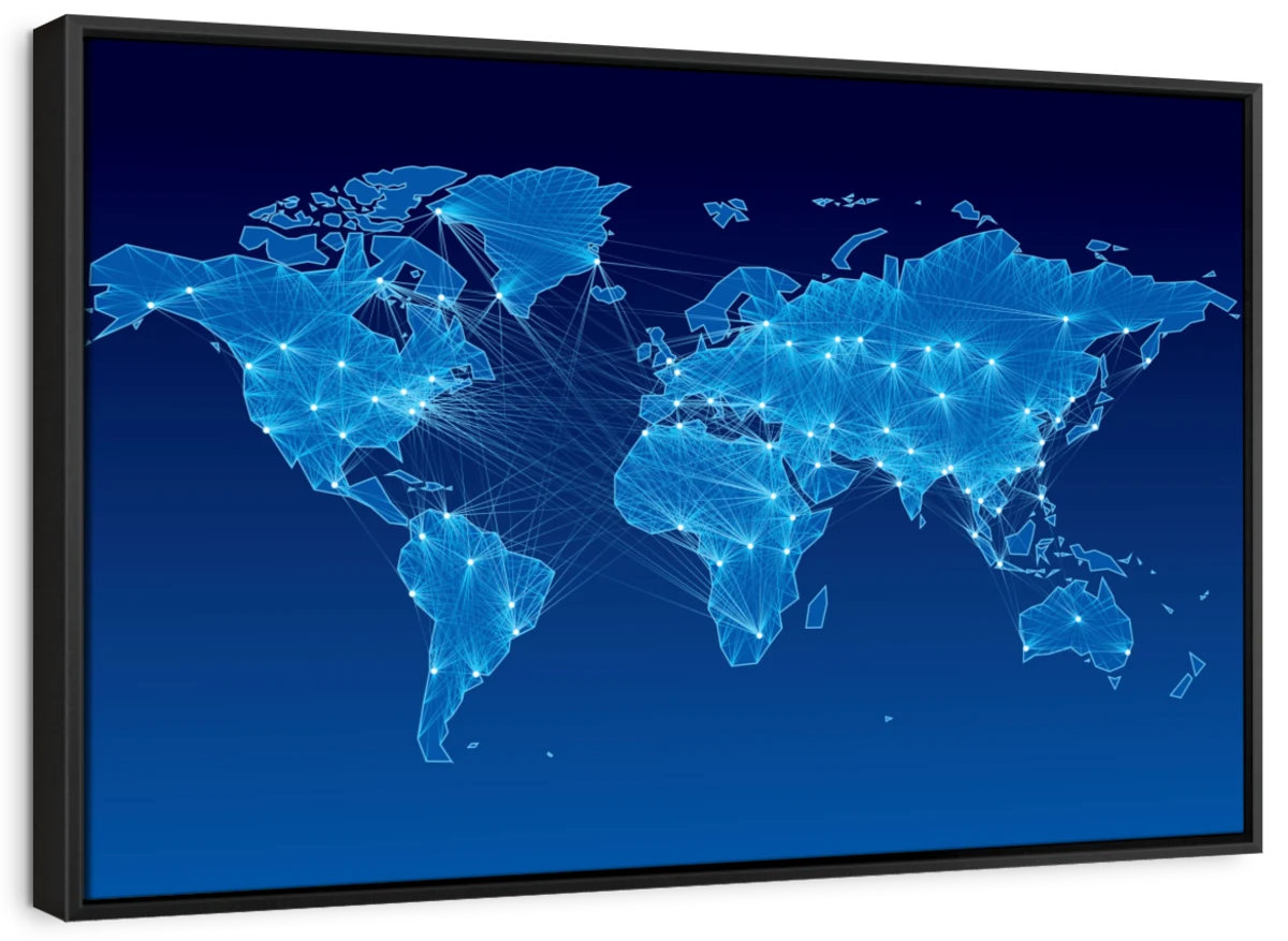 Williston Forge " Integrated Circuit World Map Wall Art " | Wayfair