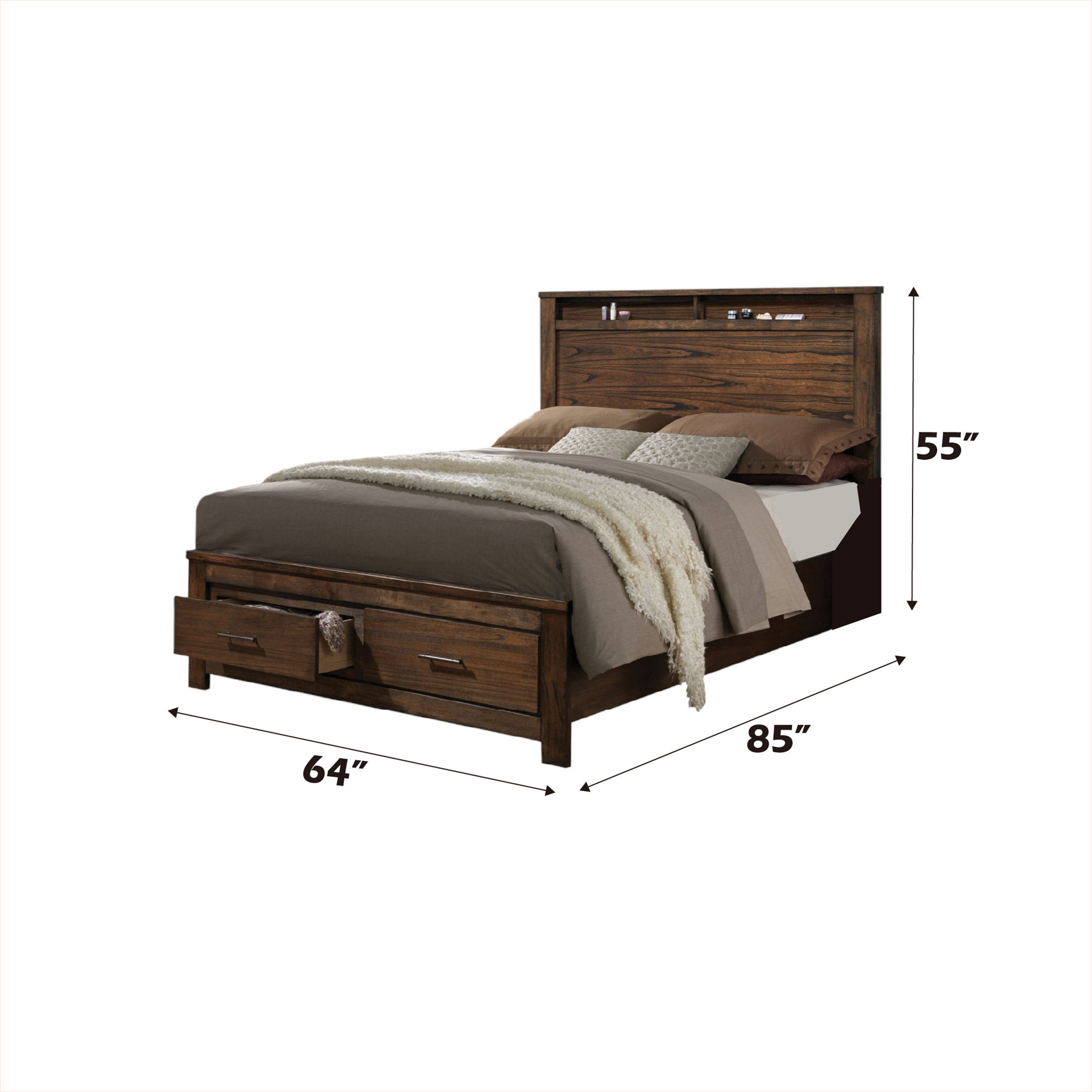 Loon Peak® Mcmaster Low Profile Storage Platform Bed & Reviews | Wayfair