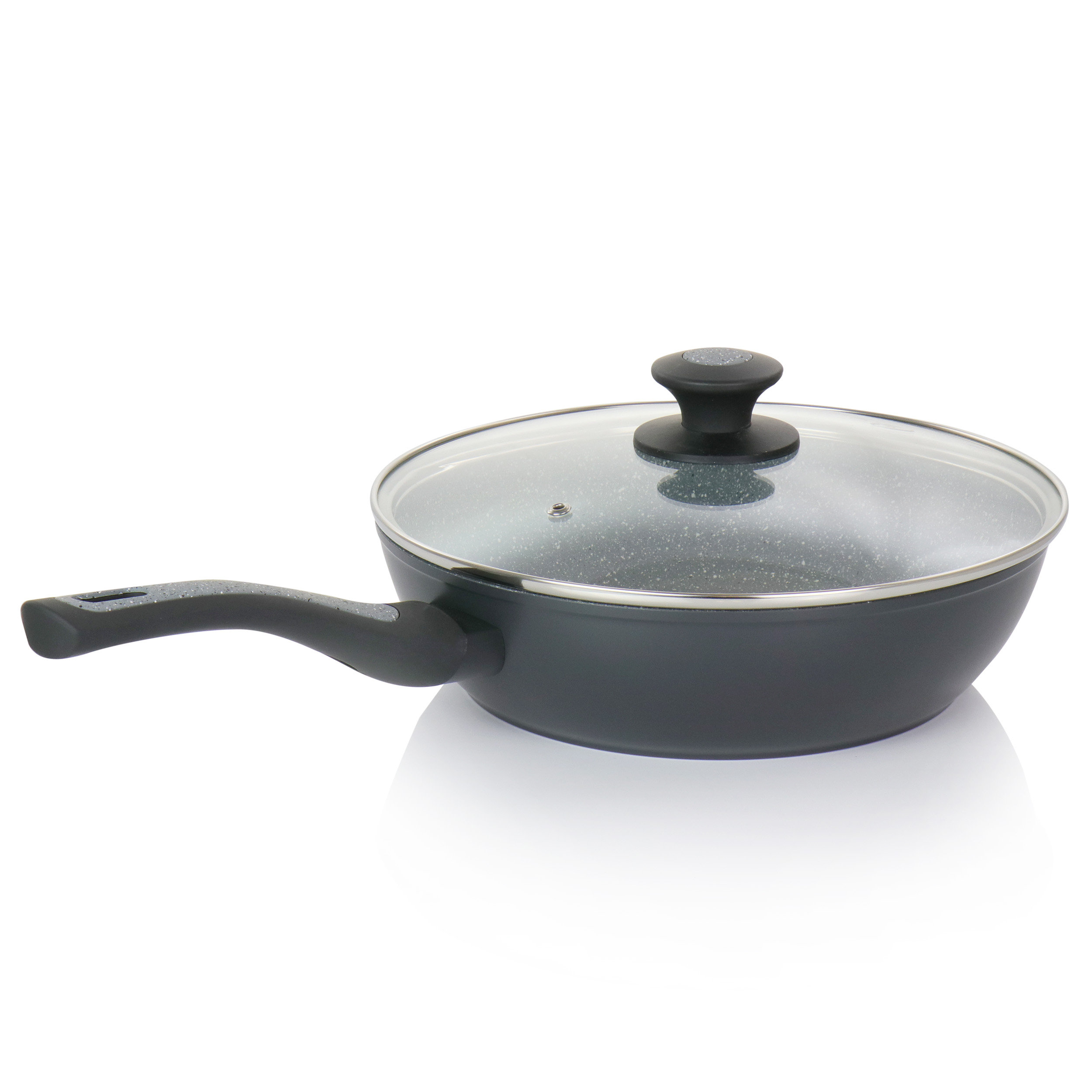 Oster 3 qt. Non-Stick Aluminum Saute Pan with Lid | Wayfair