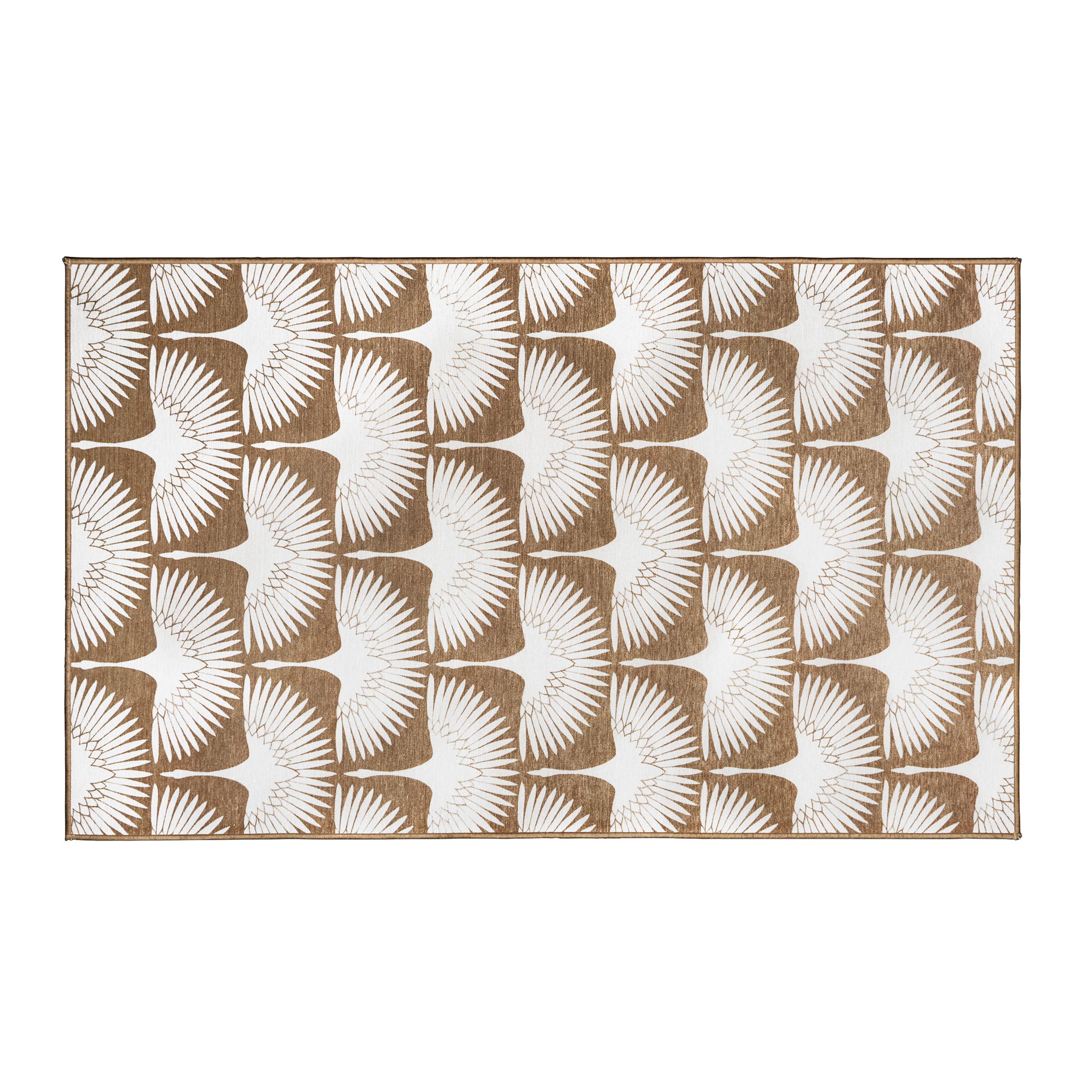 My Magic Carpet Flock Camel Washable Rug - 3' x 5' | Wayfair