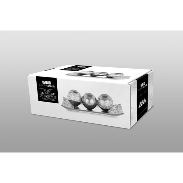 Creative Scents Dublin 4 Piece Coffee Table Tray and Orb Set & Reviews ...