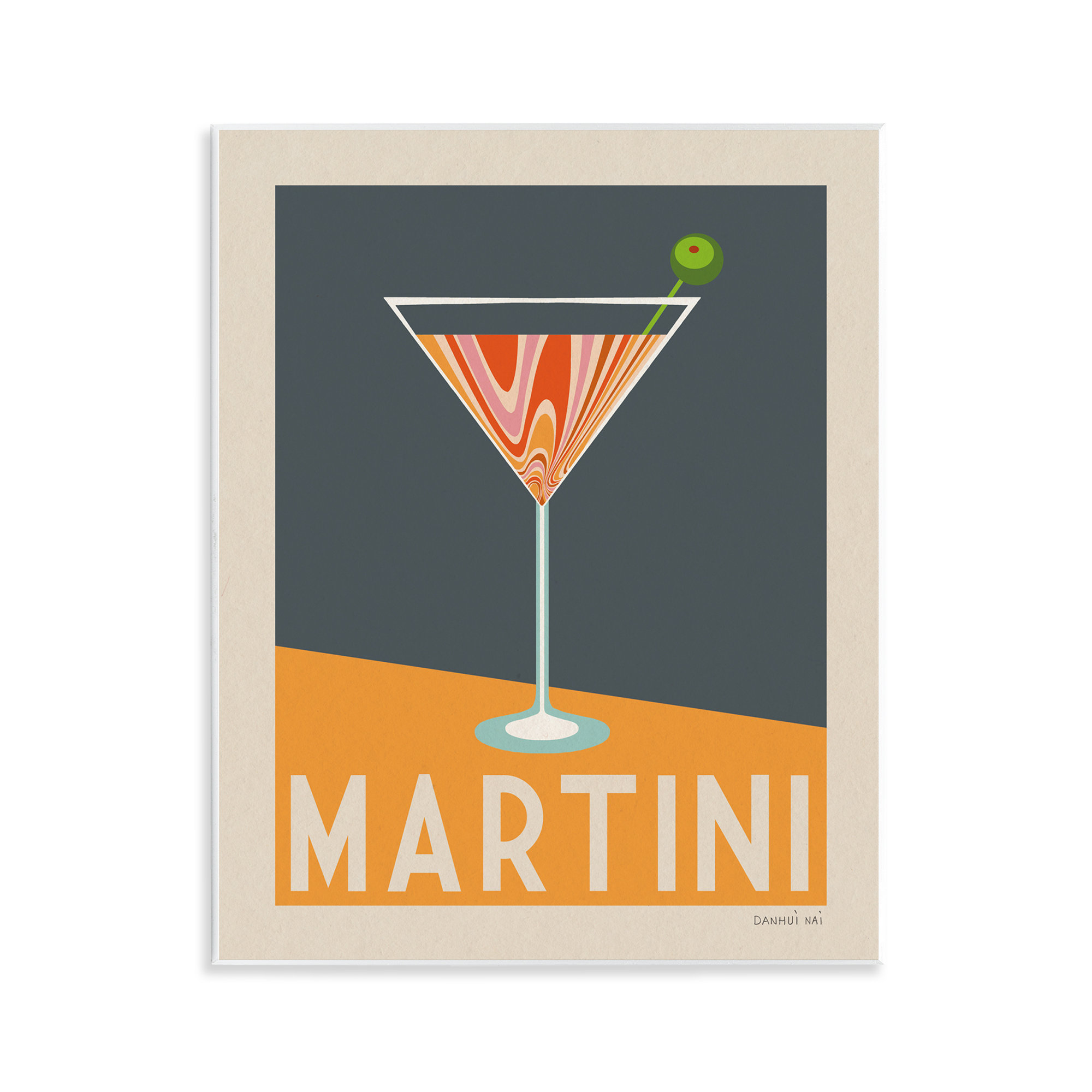 Winston Porter Retro Swirled Martini Wall Plaque Art by Danhui Nai ...