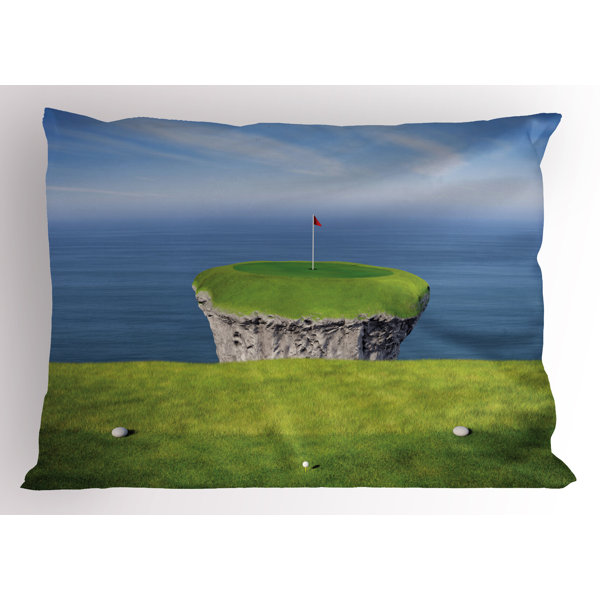 Ambesonne Golf Pillow Sham 2 Pack Scenic View of a Golf Link Lime Green ...