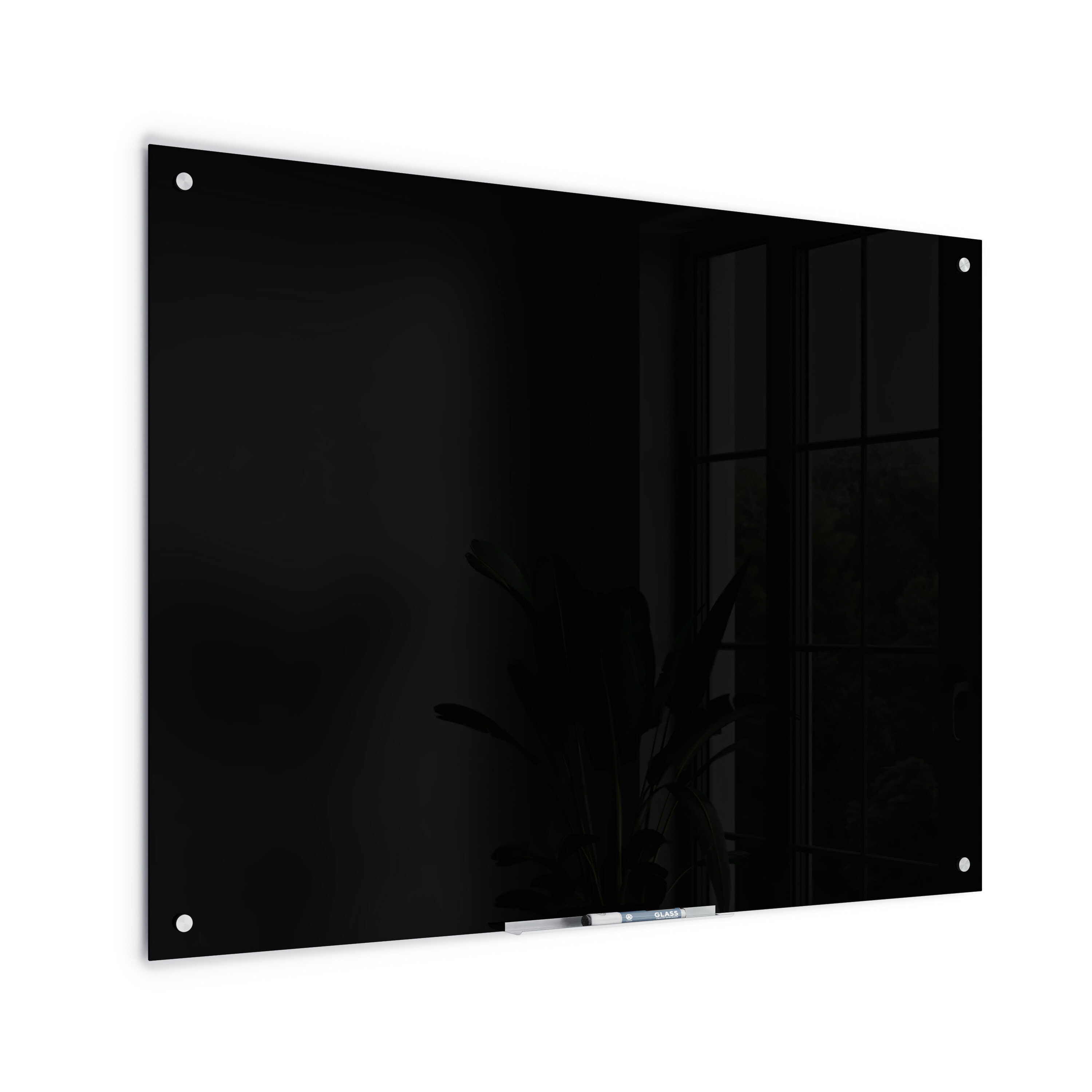 U Brands Black Glass Dry Erase Board, Frameless & Reviews | Wayfair