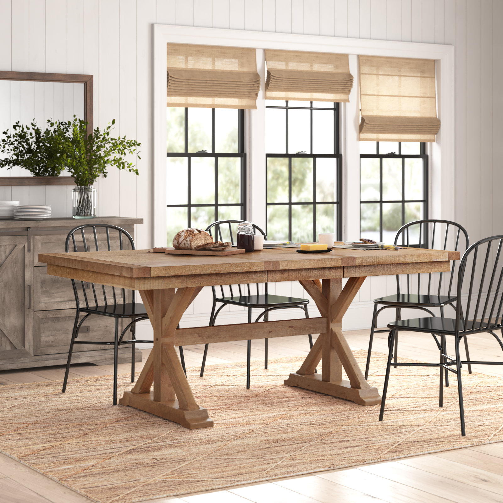 Laurel Foundry Modern Farmhouse Reyna 78 Inch Dining Table, Extendable ...