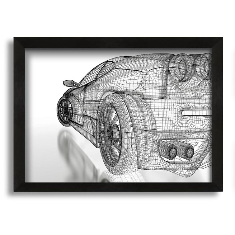 Brayden Studio Ferrari Concept Framed Print - Single Picture Frame ...