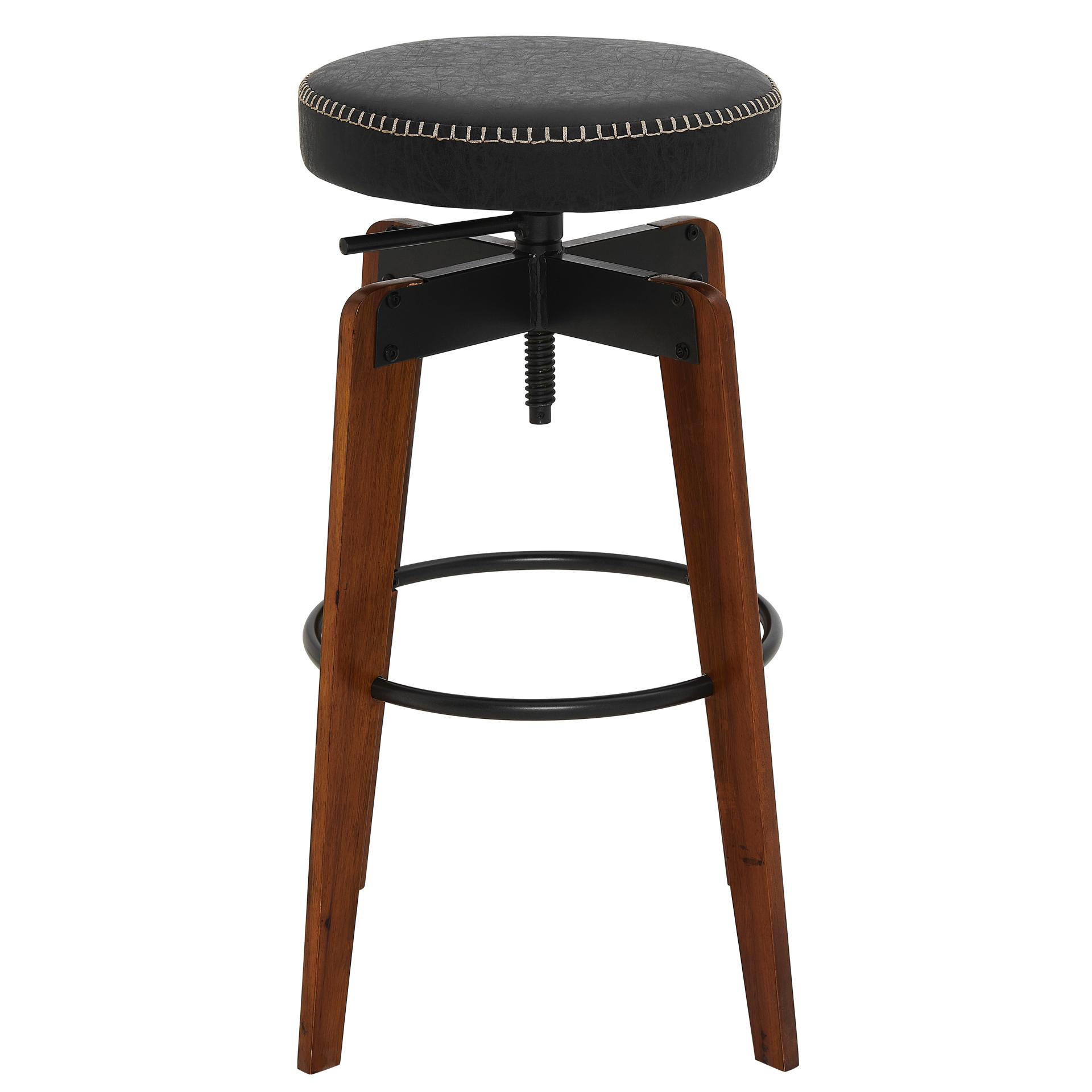 Steelside™ Hull Solid Wood Adjustable Height Stool & Reviews | Wayfair