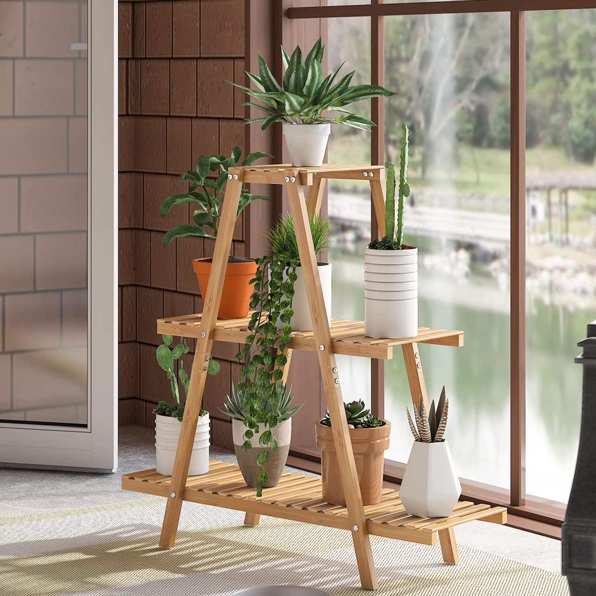 Arlmont & Co. Bamboo Plant Stand | Wayfair