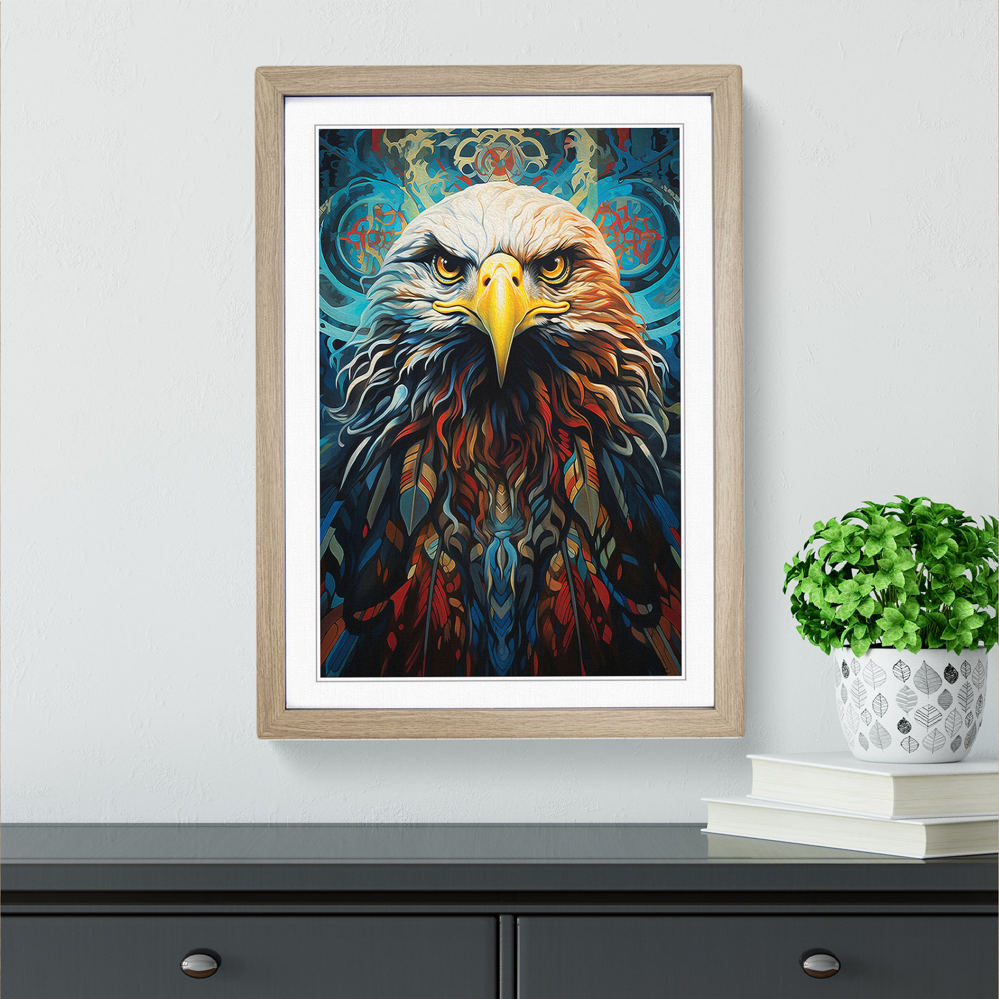 Alpen Home Eagle Symbolism - Single Picture Frame Art Prints on Wood ...