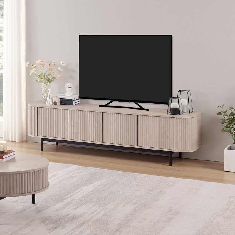 Latitude Run® 70” Fluted TV Stand with Storage | Wayfair