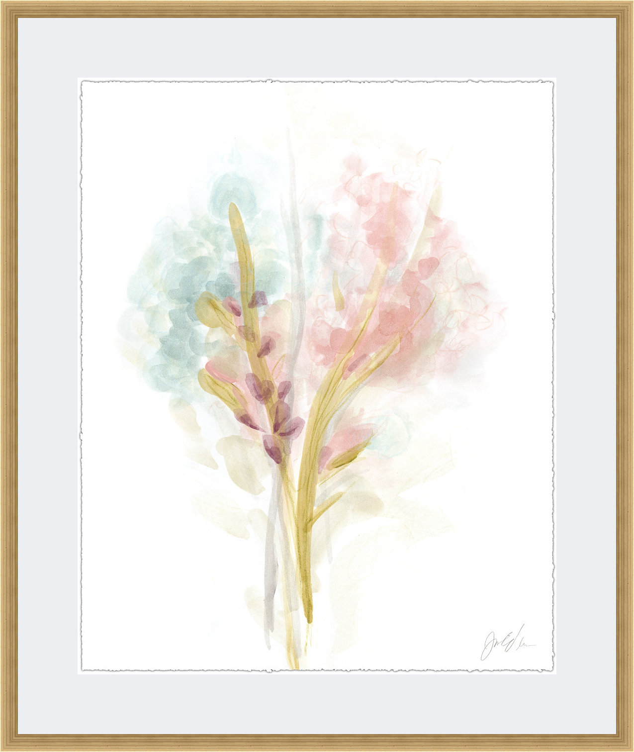 Ashton Wall Décor LLC 'Floral Trace II' Framed Painting Print | Wayfair