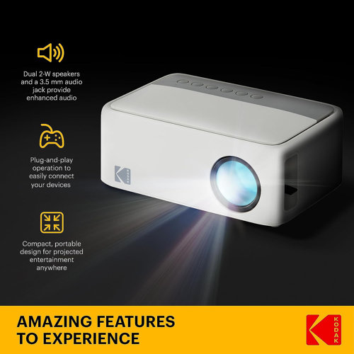 KODAK, EASTMAN, CO. Kodak Pico 40 Lumens Portable Projector with Remote ...