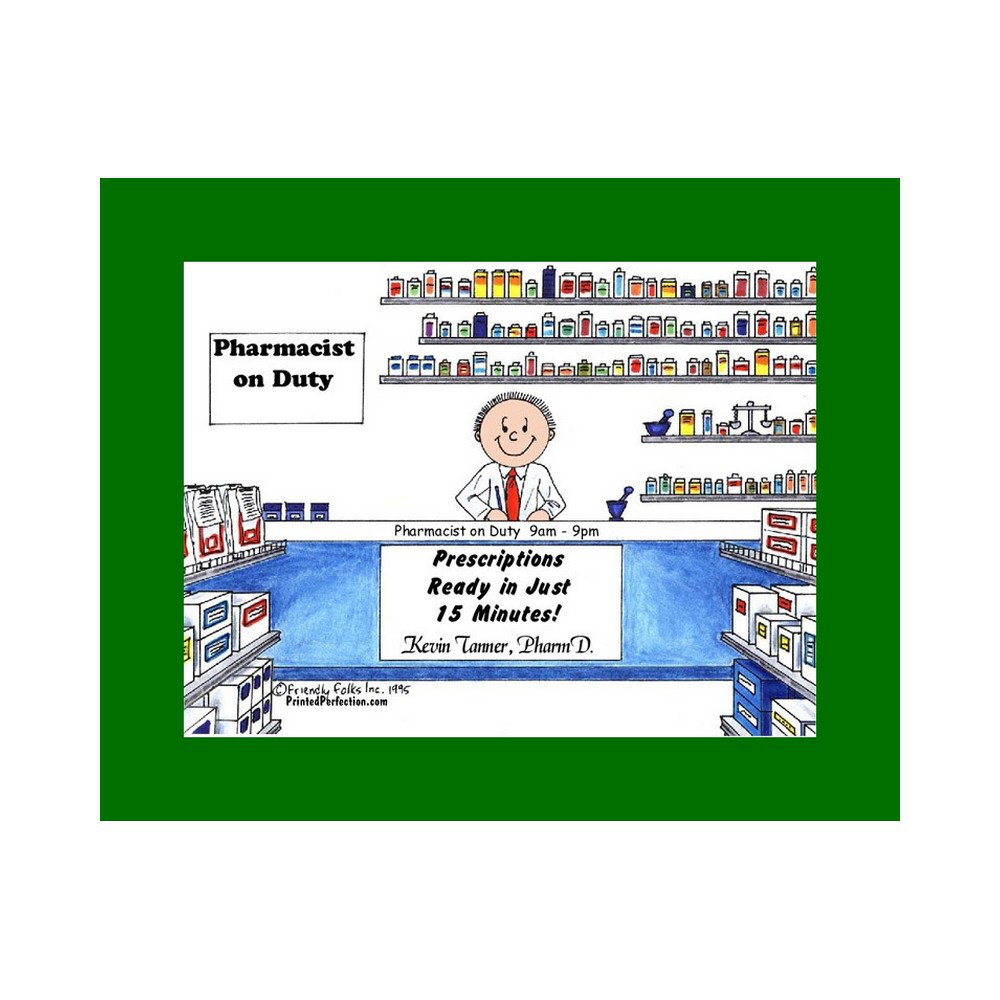 Printed Perfection Personalized Pharmacist - Male Cartoon Caricature ...