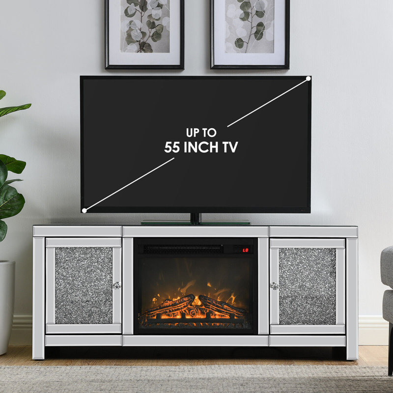 Everly Quinn Kumla Entertainment Center for TVs up to 55" with Electric ...