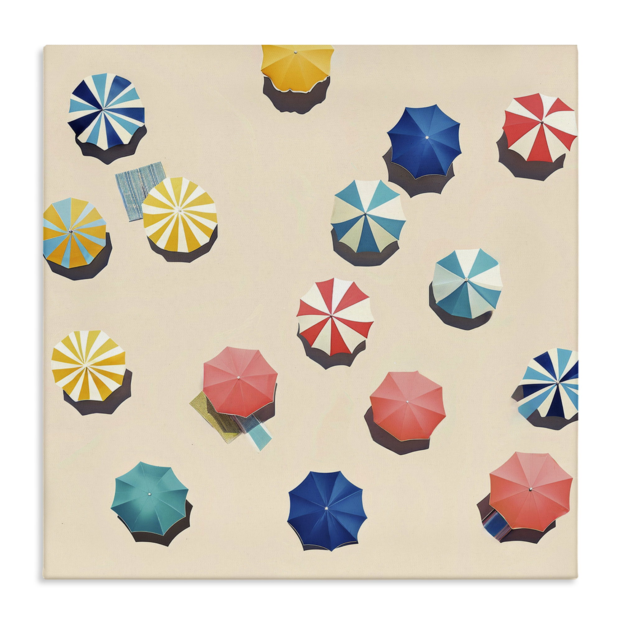 Highland Dunes Coastal Retreat Umbrellas Canvas Wall Art by YASHNA ...