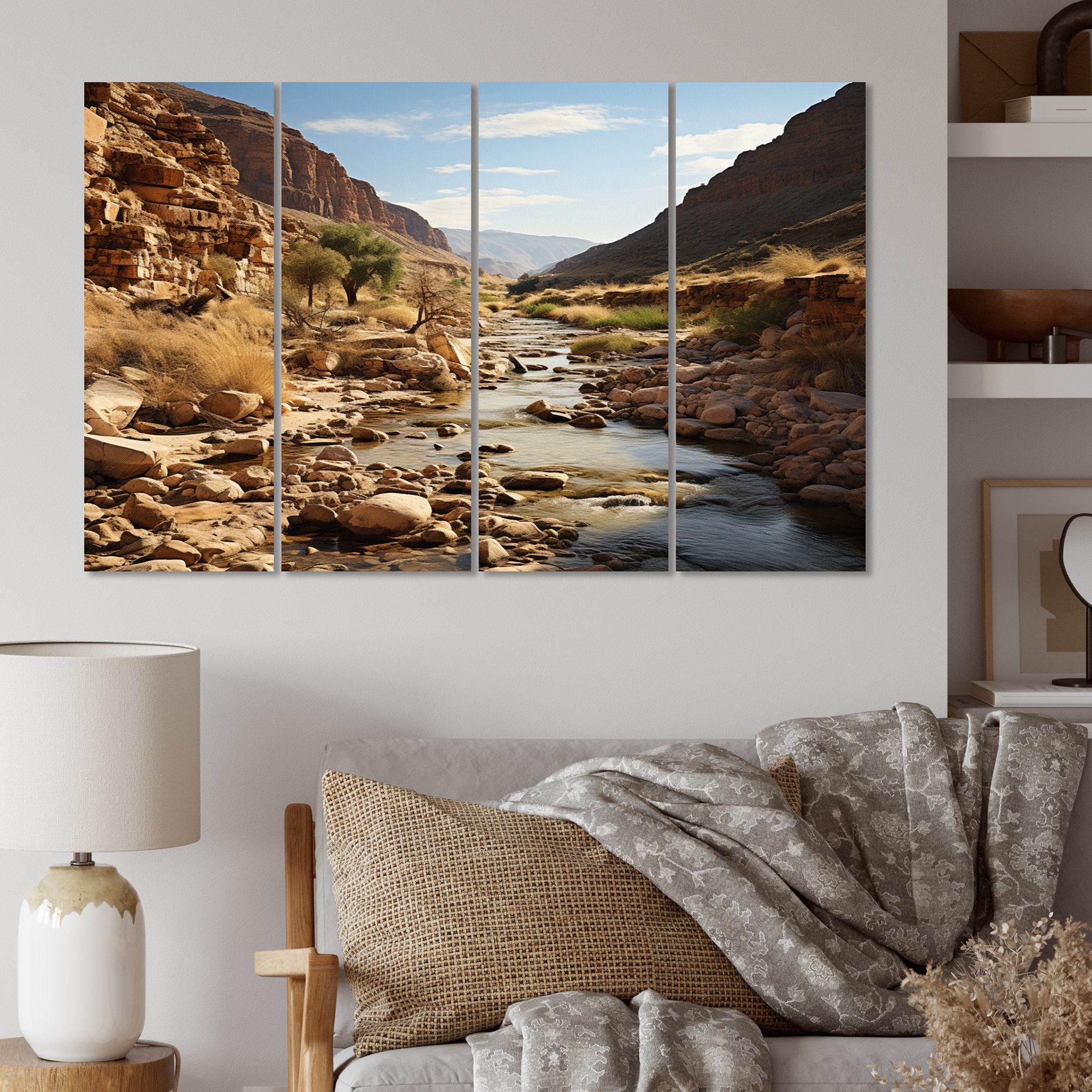 Design Art Desert Oasis I - Landscapes Wall Decor - 4 Panels | Wayfair