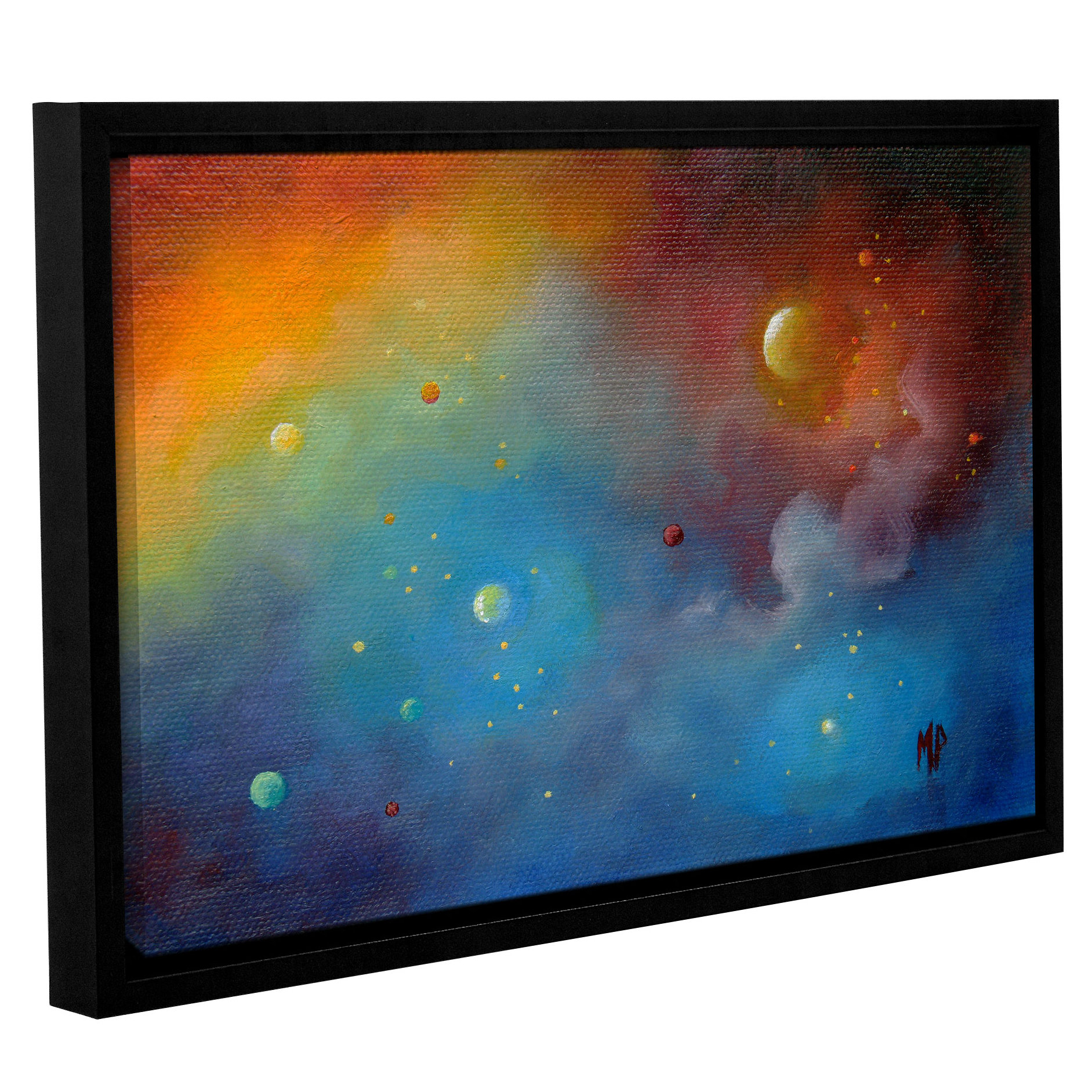 Ebern Designs Spaced Out Framed Painting Print | Wayfair