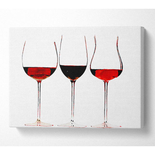ClassicLiving Red Wine Glasses - Wrapped Canvas Print | Wayfair.co.uk