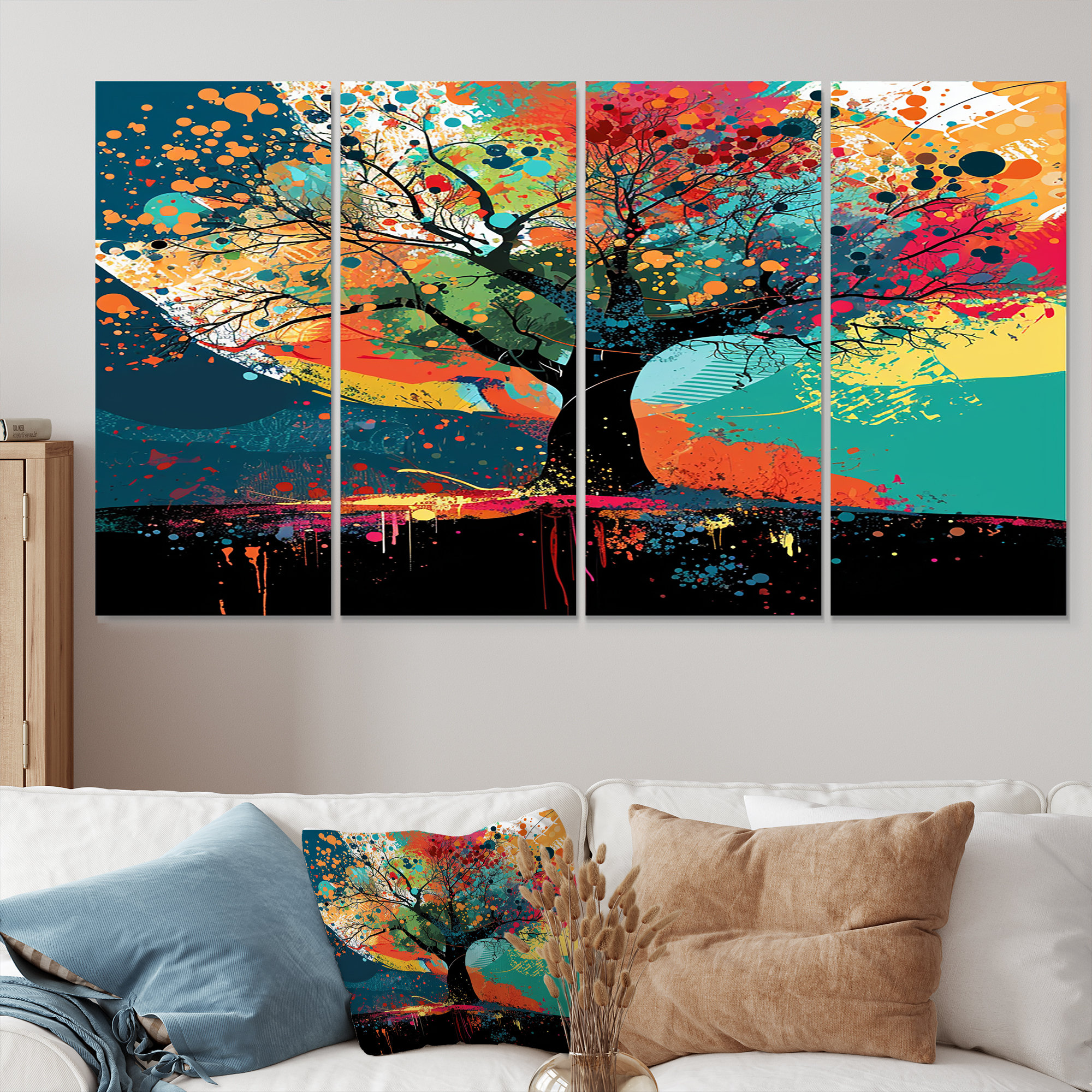 Millwood Pines Autumn Color Splash Tree On Mountain - Botanicals Wall ...