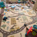 Paco Home Nursery Rug With Streets Cars And Trees Motif In Pastel ...