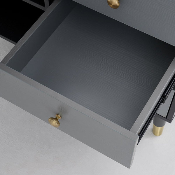 Latitude Run® Ultic Gary L Shaped Home Office Desk Desk With Storage ...