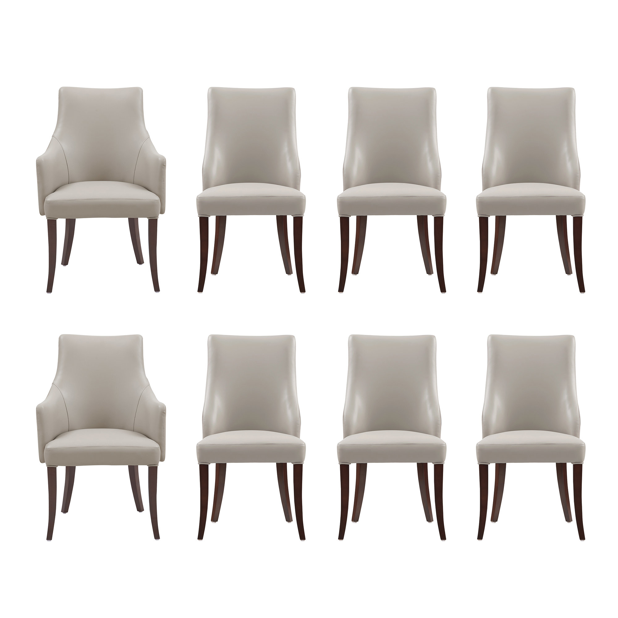 Manhattan Comfort 8-Piece Connie Dining Chair and Arm Chair | Wayfair
