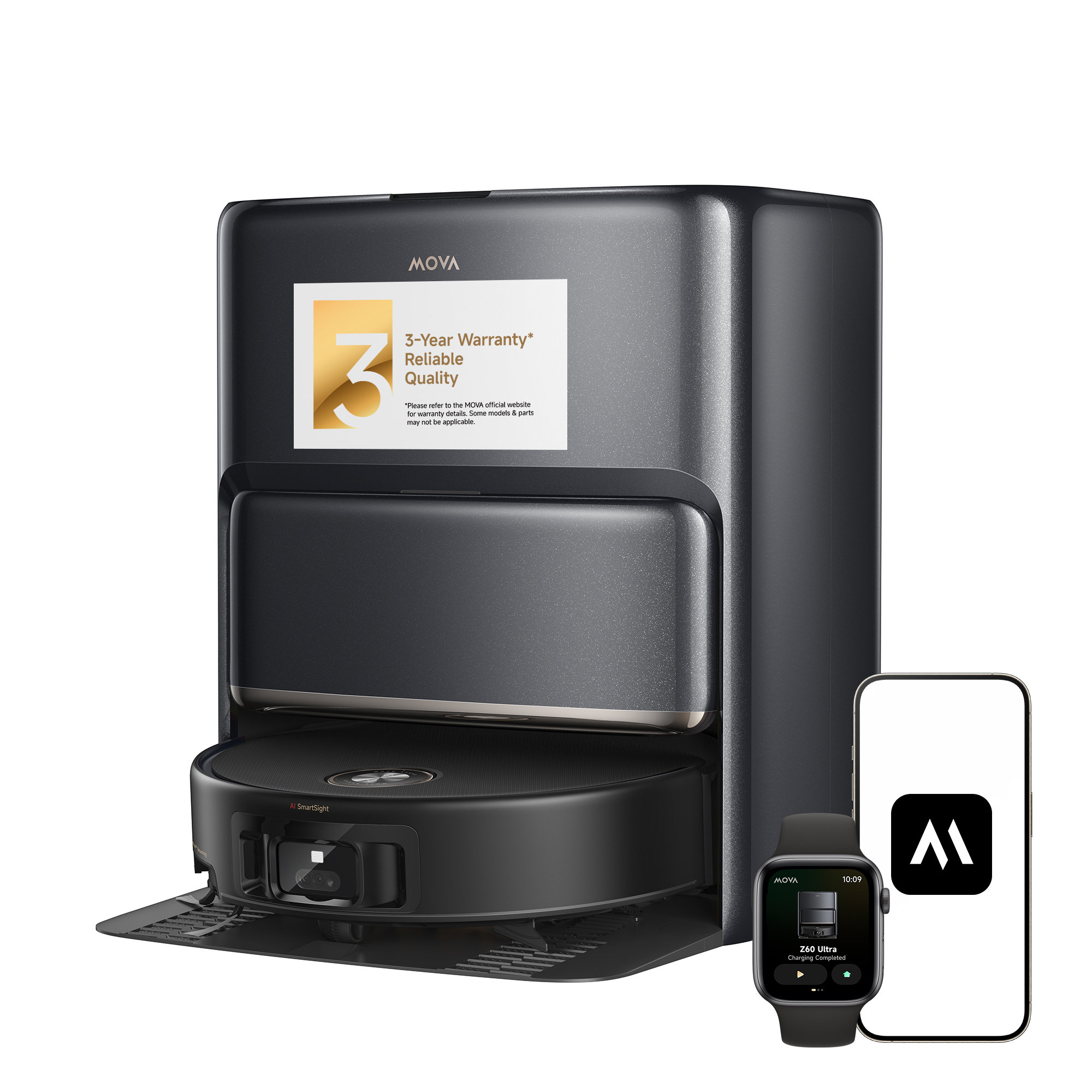 MOVA Z60 Ultra Roller Complete Robot Black | Wayfair.co.uk