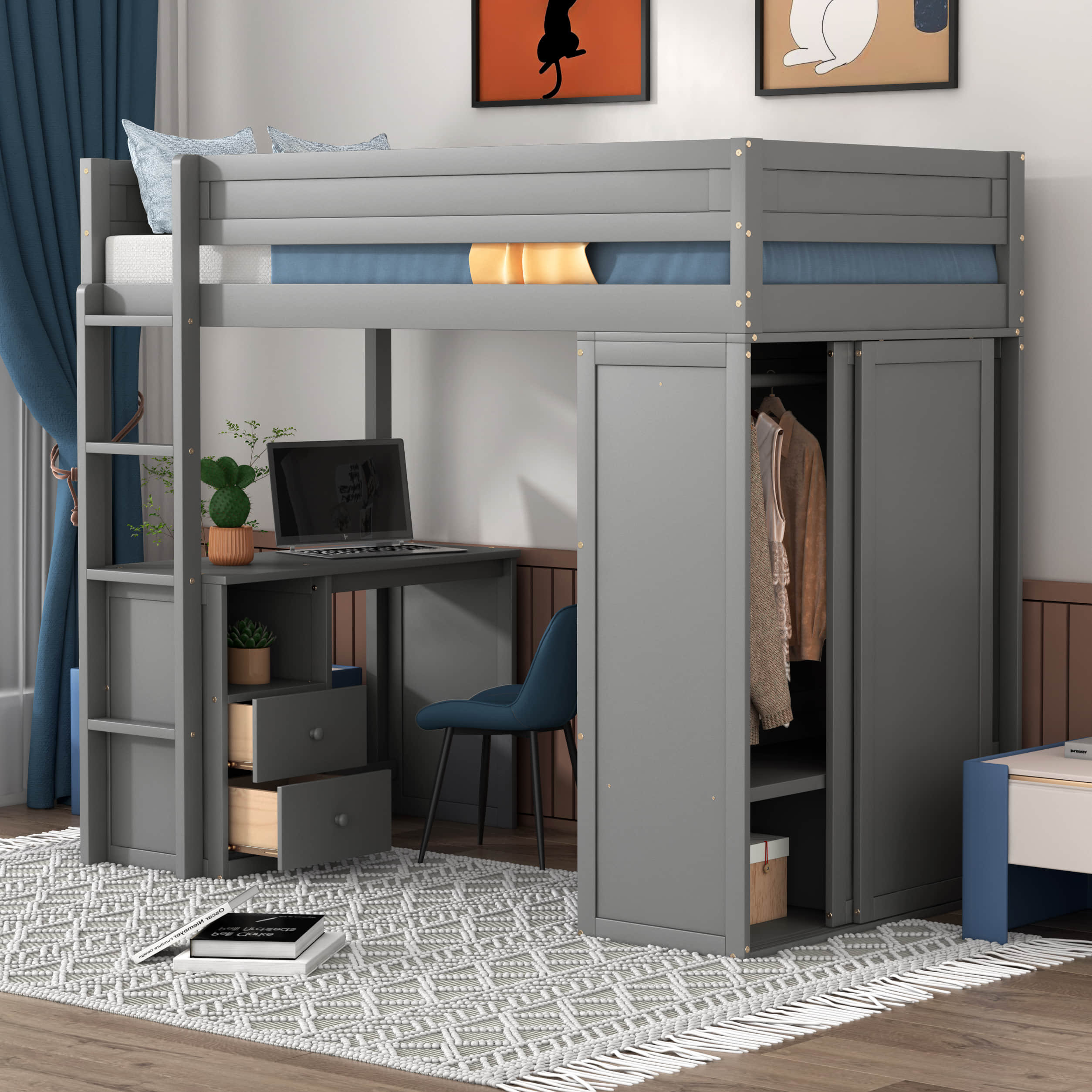 Harriet Bee Madisen Kids Twin Loft Bed - Wayfair Canada