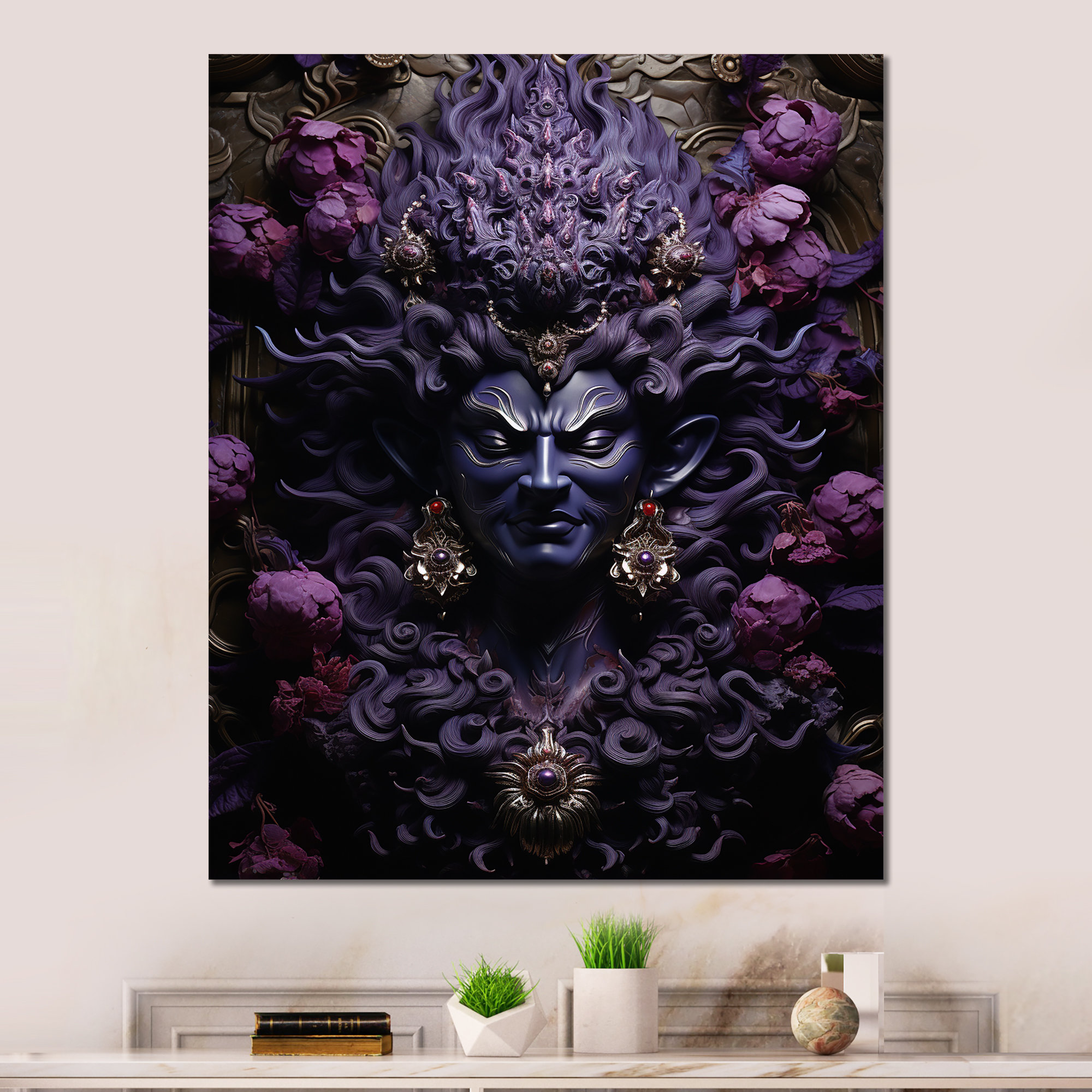 Latitude Run® " Hinduism Ravanas Radiant Evil I " on Metal | Wayfair