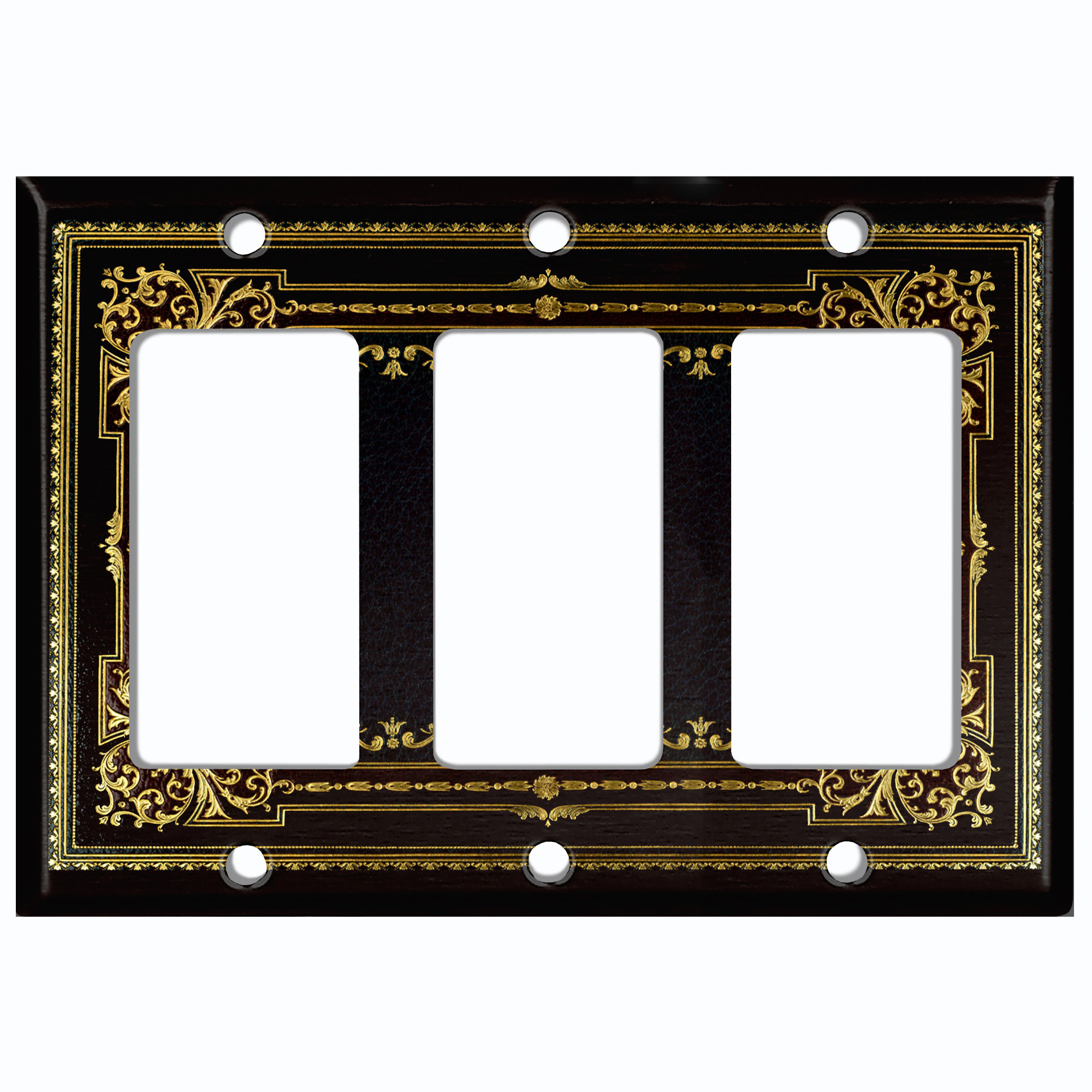WorldAcc Victorian Vintage 3-Gang Toggle Light Switch Wall Plate ...