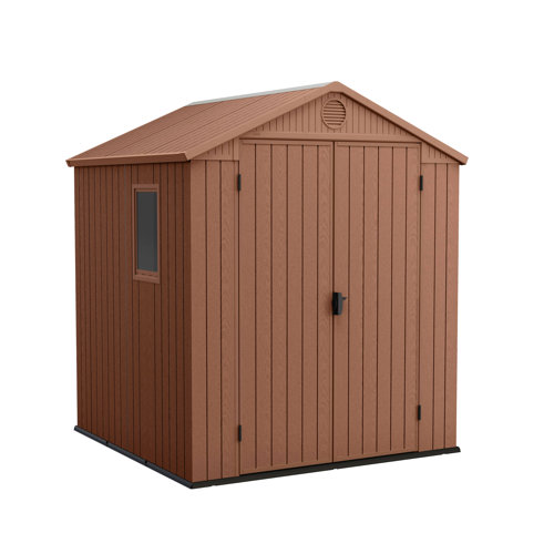 Keter Darwin 6 ft. W x 6 ft. D Apex Outdoor Garden Shed & Reviews ...