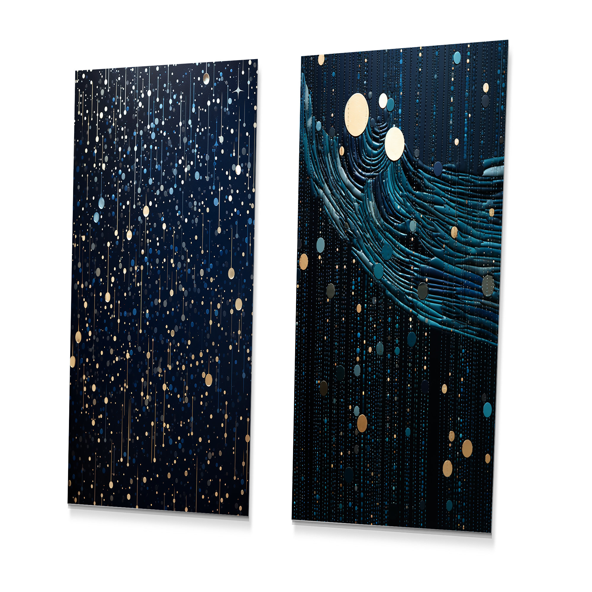 Mercer41 Indian Art Starry Night Sky I - Indian Art Metal Art Print Set ...
