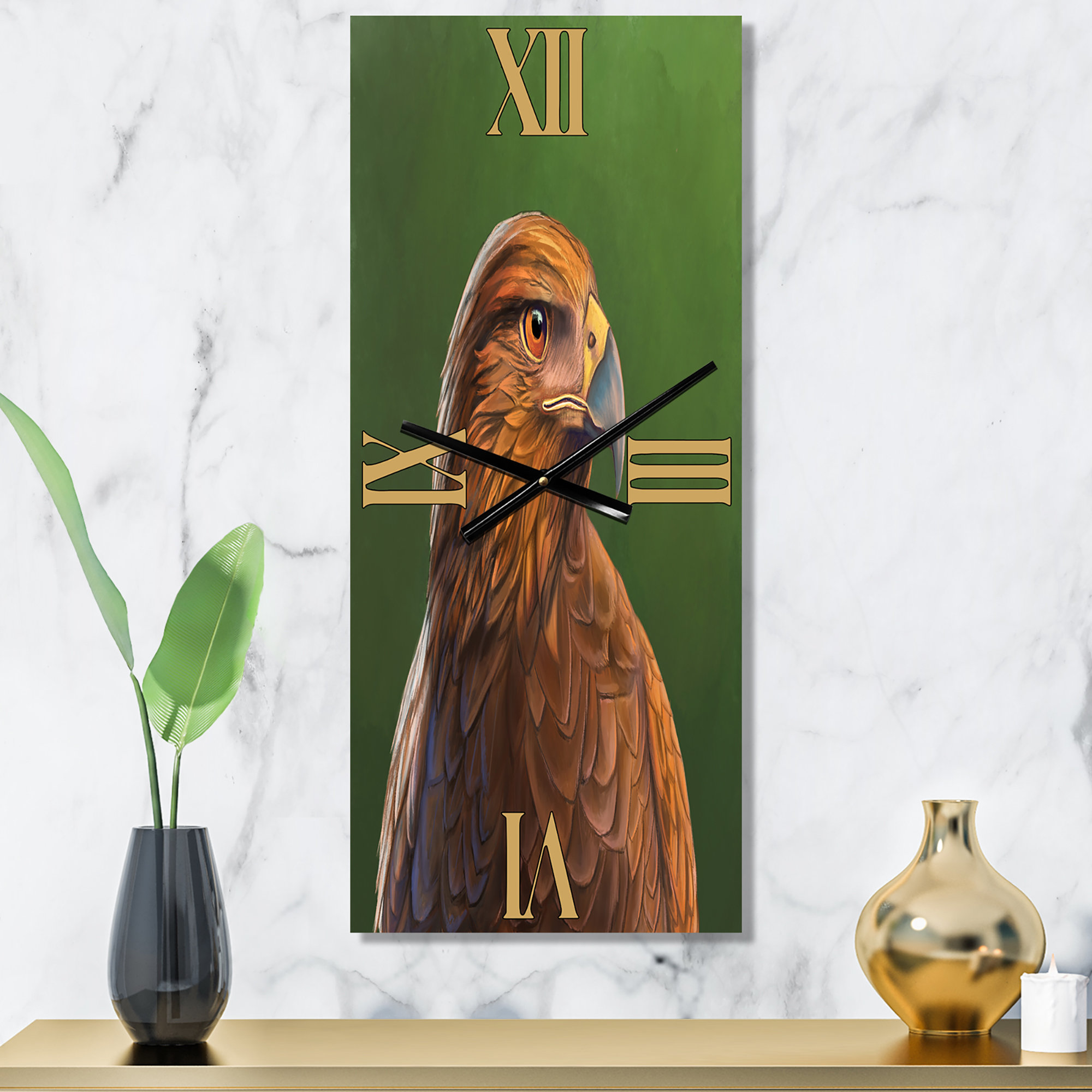 East Urban Home Portrait of Harris Hawk Bird Wall Clock | Wayfair