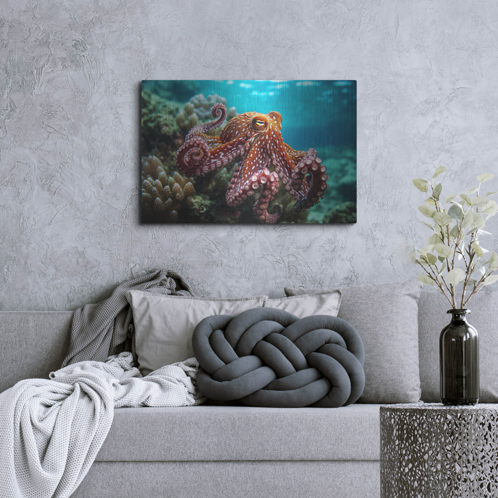 Ivy Bronx Octopus at Sea', Metal Wall Art | Wayfair