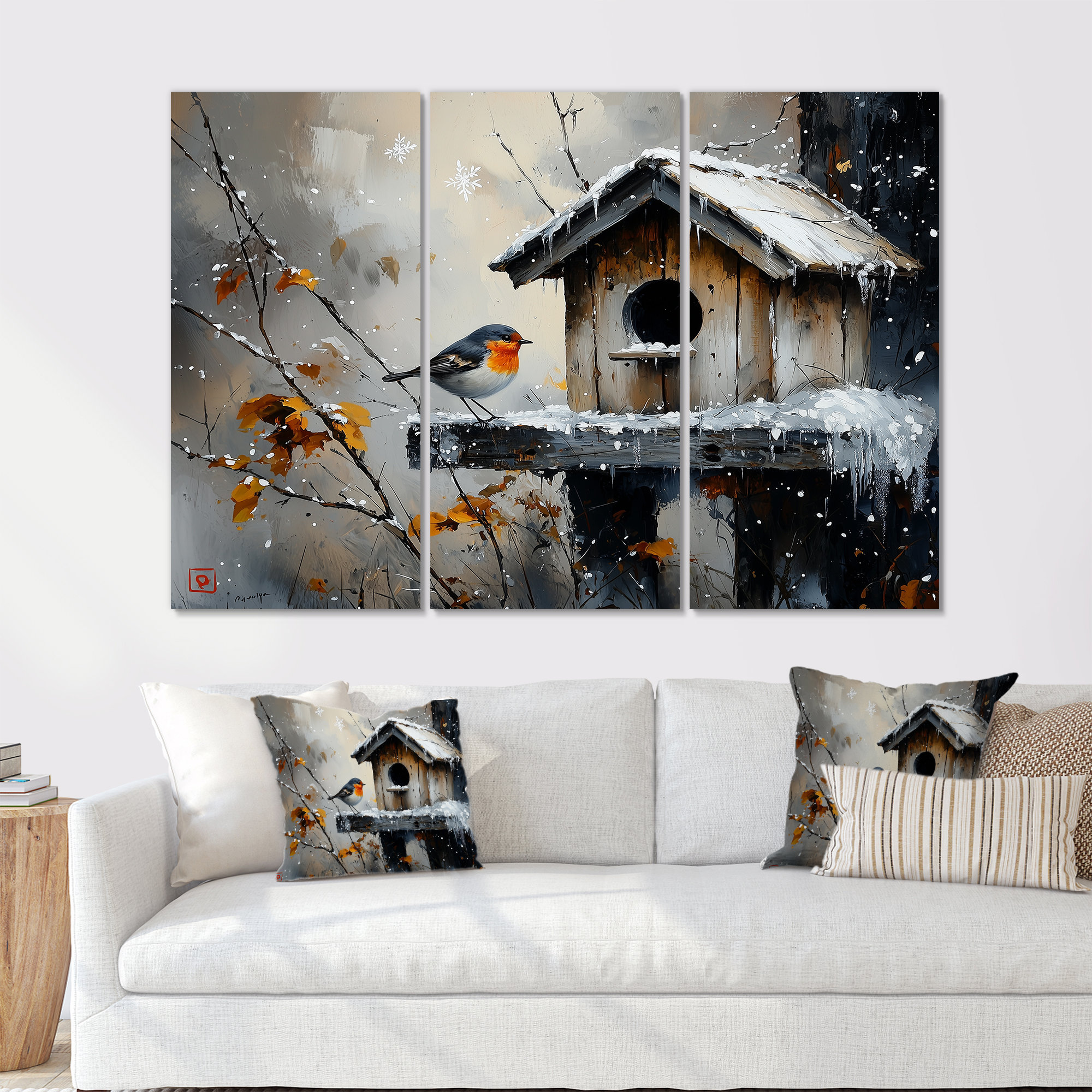 August Grove® Snowflake Birdhouse Sanctuary II - Bird House Wall Art ...