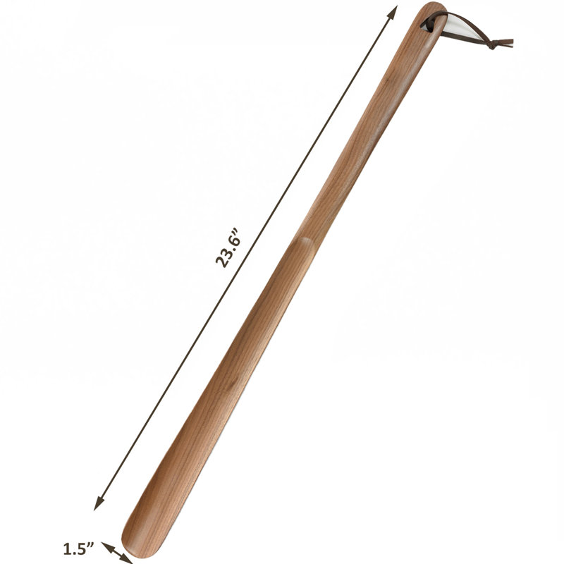 Rebrilliant Long Handled Wooden Shoehorns-24in Wooden Long Handle Shoe ...