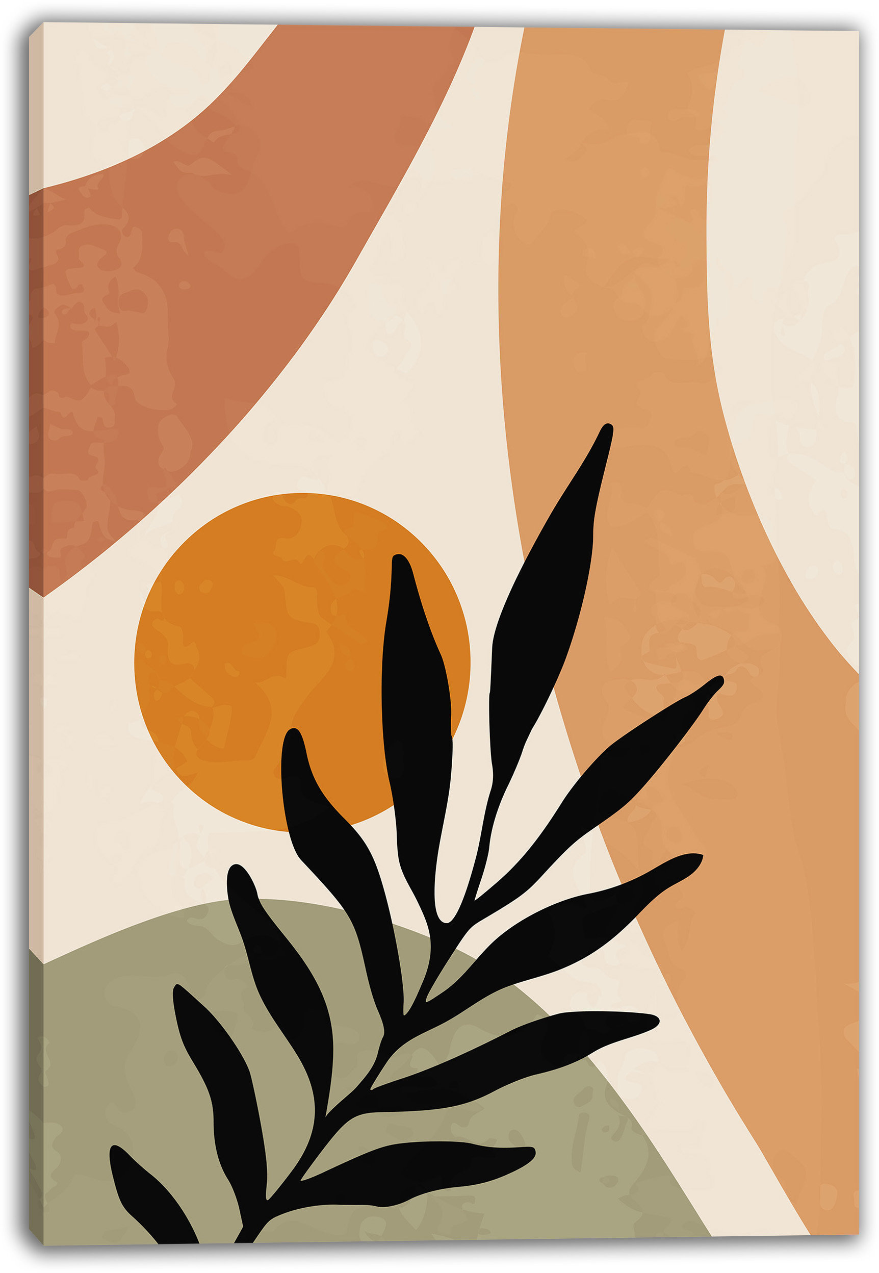 Corrigan Studio® Sunset Botanicals Abstract Canvas Wrapped Wall Art ...