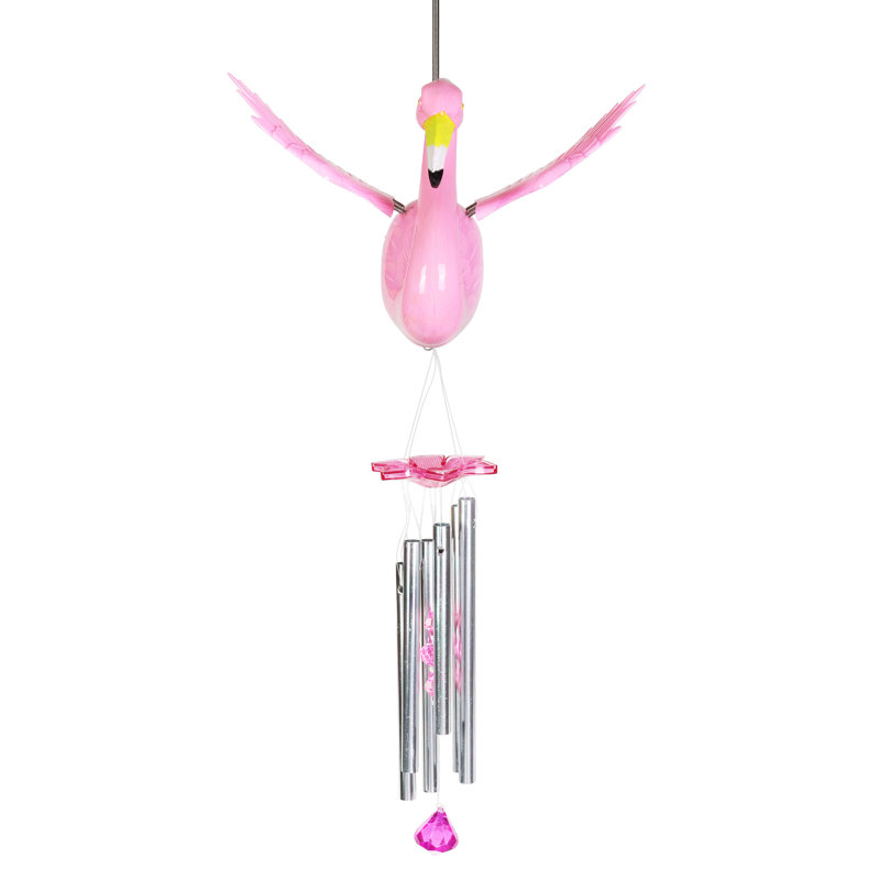 Exhart Large WindyWings Flamingo Wind Chime & Reviews | Wayfair