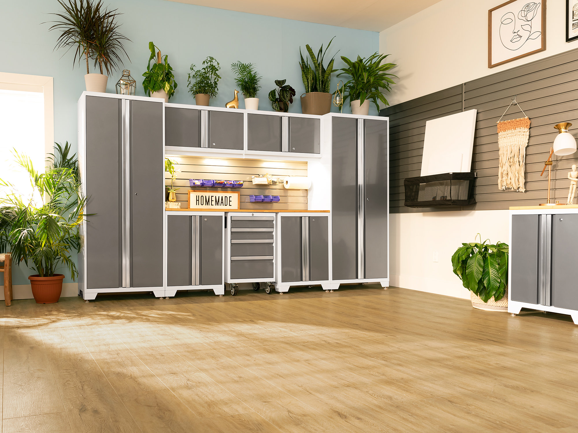 NewAge Products Bold Series 7 Piece Steel Garage Storage Cabinet Set ...