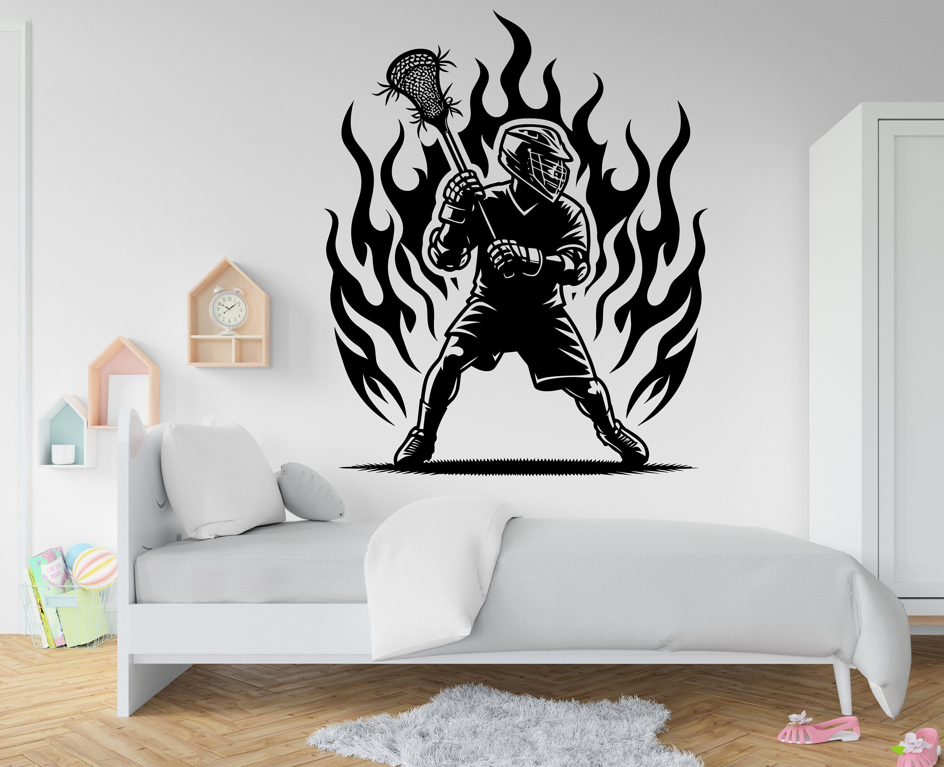 Trent Austin Design® Lacrosse Player Wall Decal Sport Wall Decal Kids ...