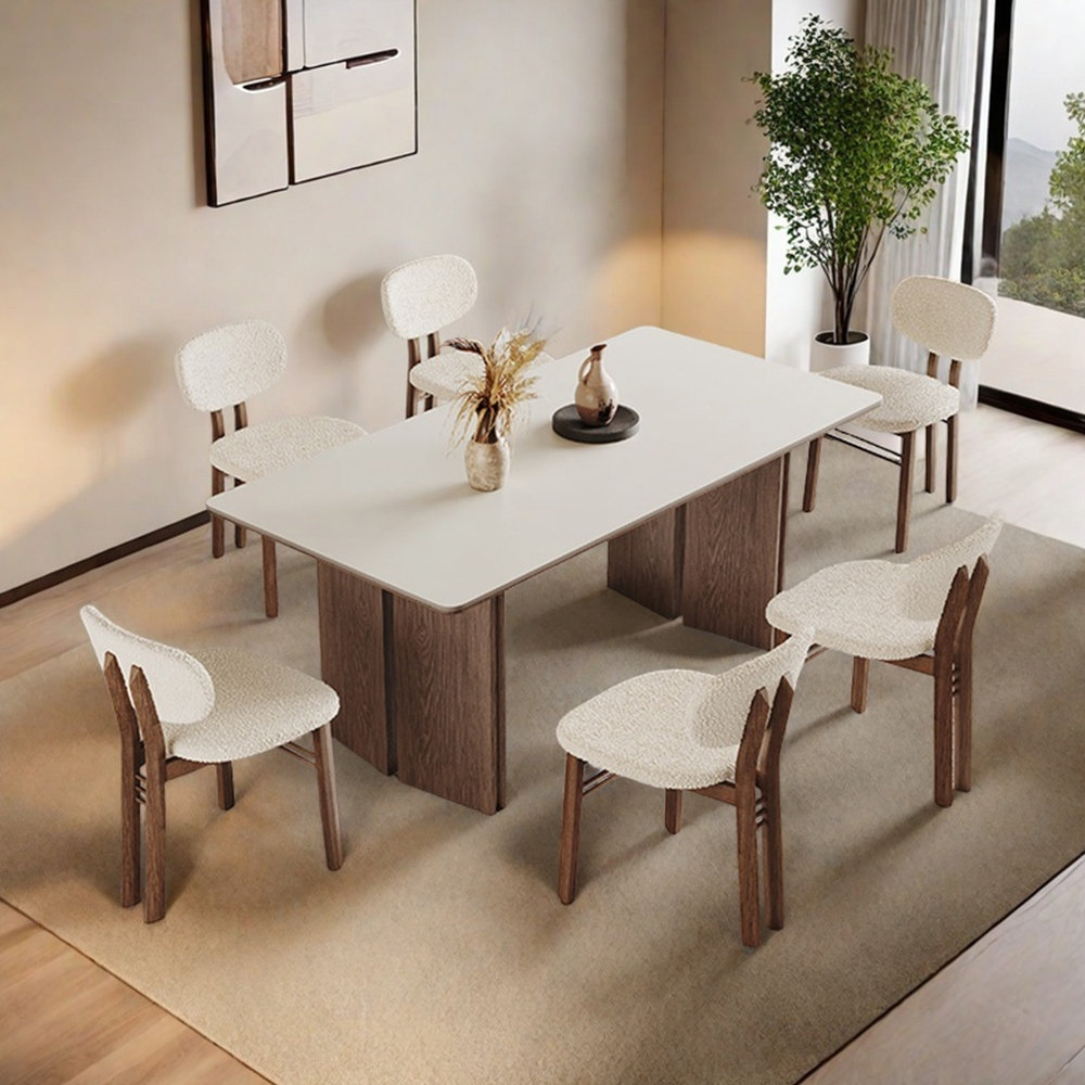 Elamer Retro light luxury high-end dining table set | Wayfair