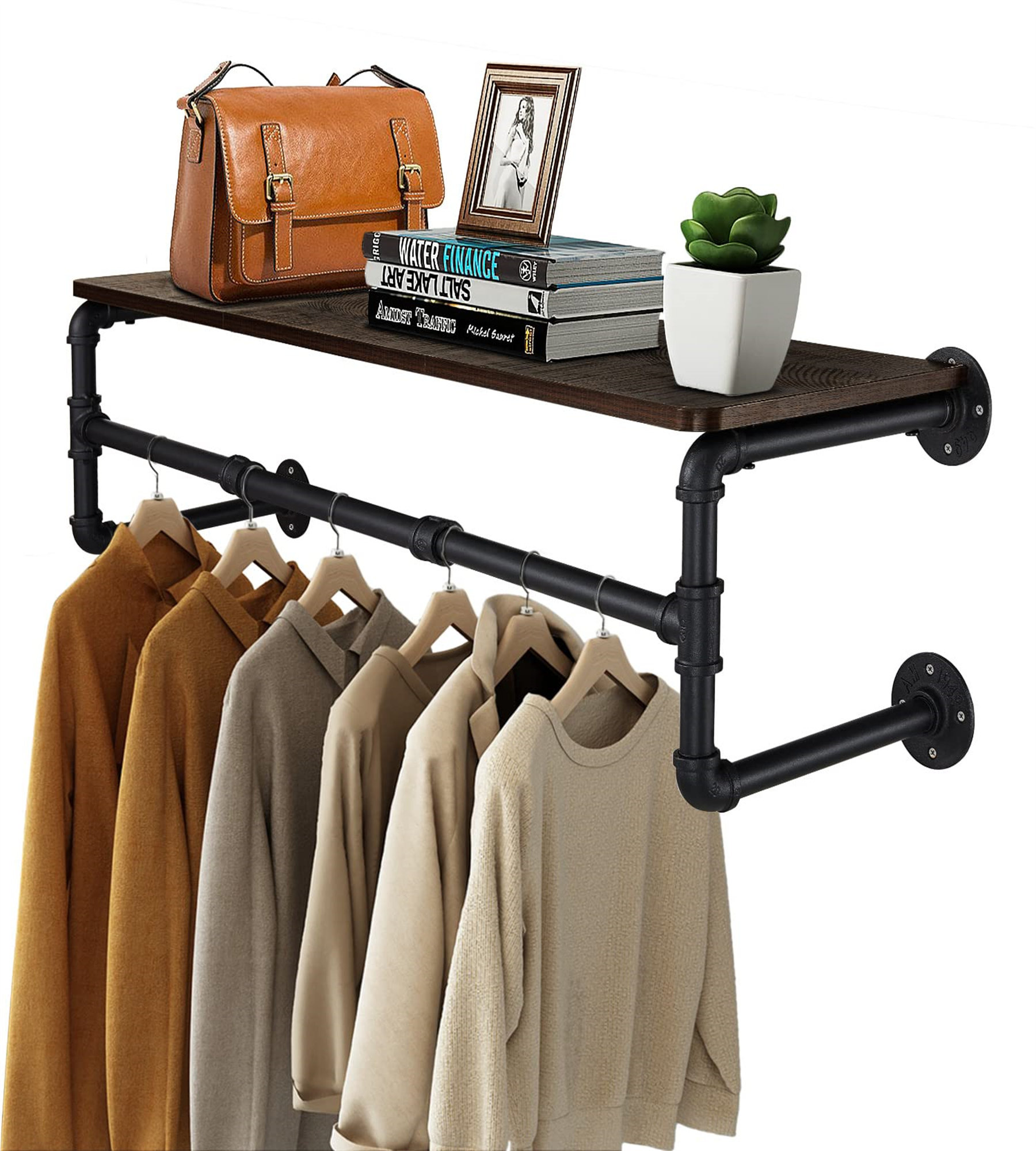 Williston Forge Jonney Metal Wall Mounted Clothes Rack | Wayfair