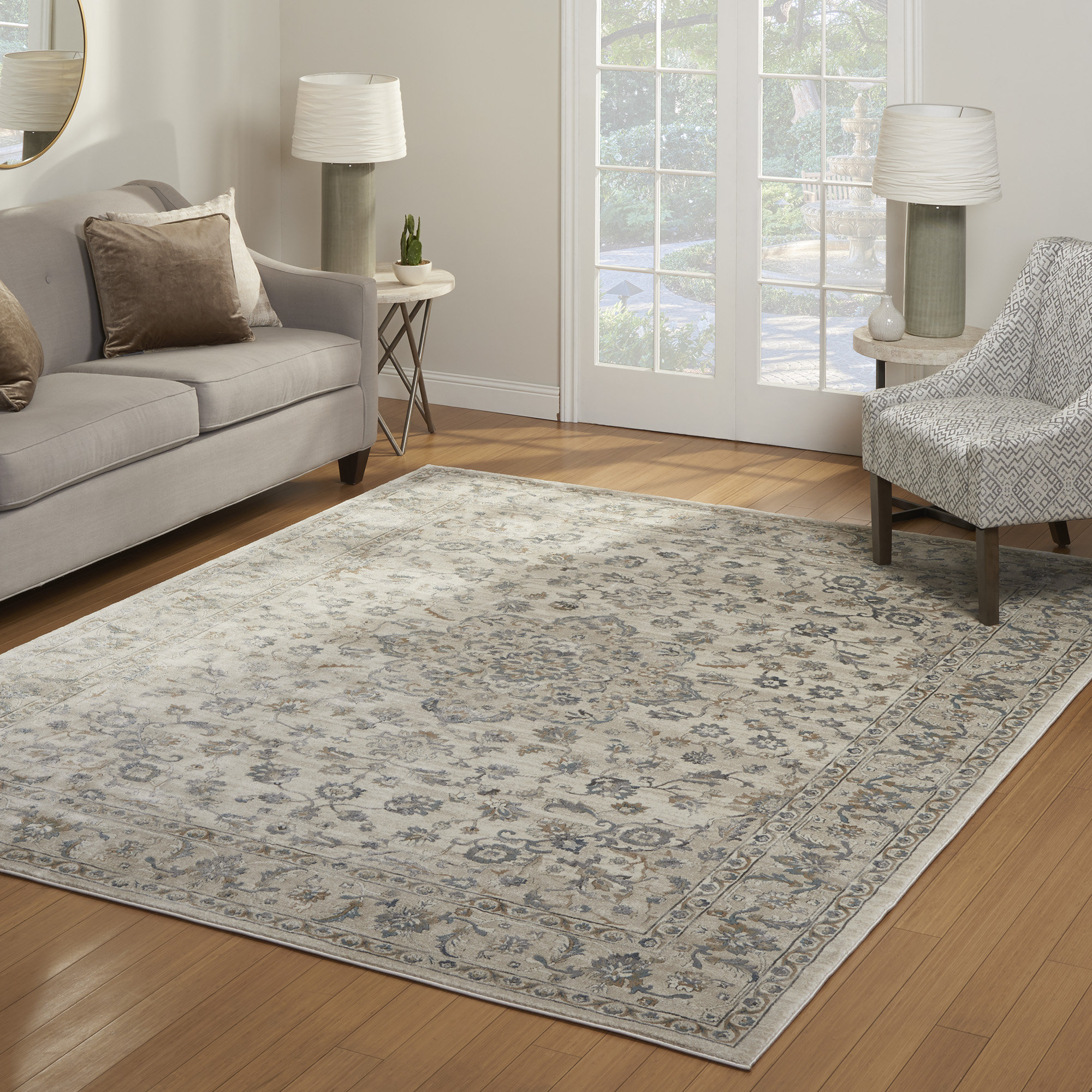 Gertmenian Beryl Lamar Traditional Oriental Ivory/Beige/Gray Floral ...