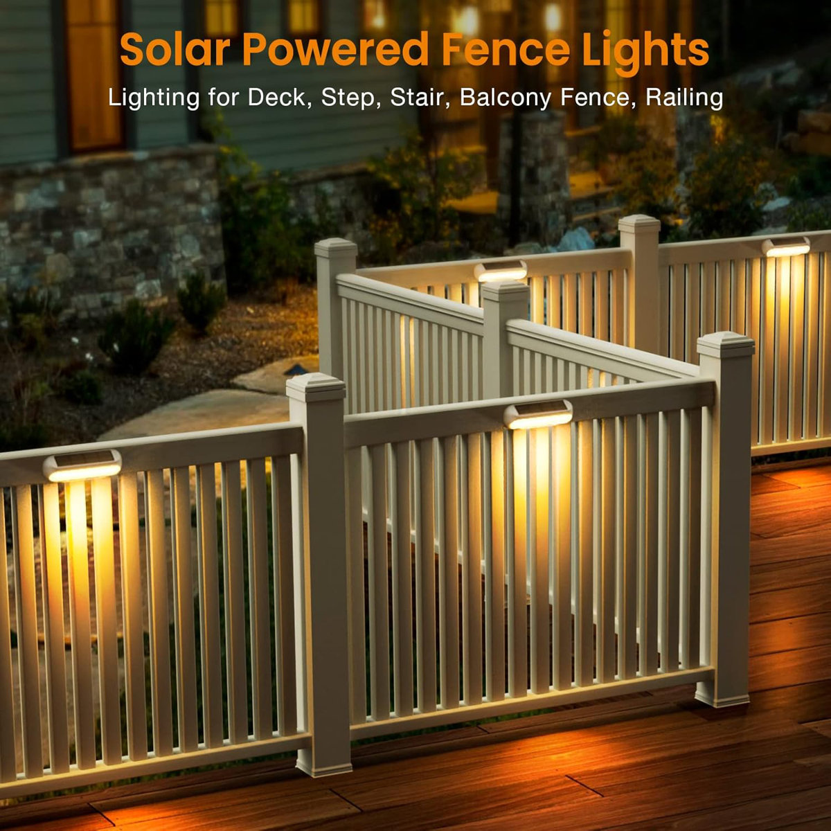 WdtPro Low Voltage Solar Powered Integrated LED Deck Light Kit ...
