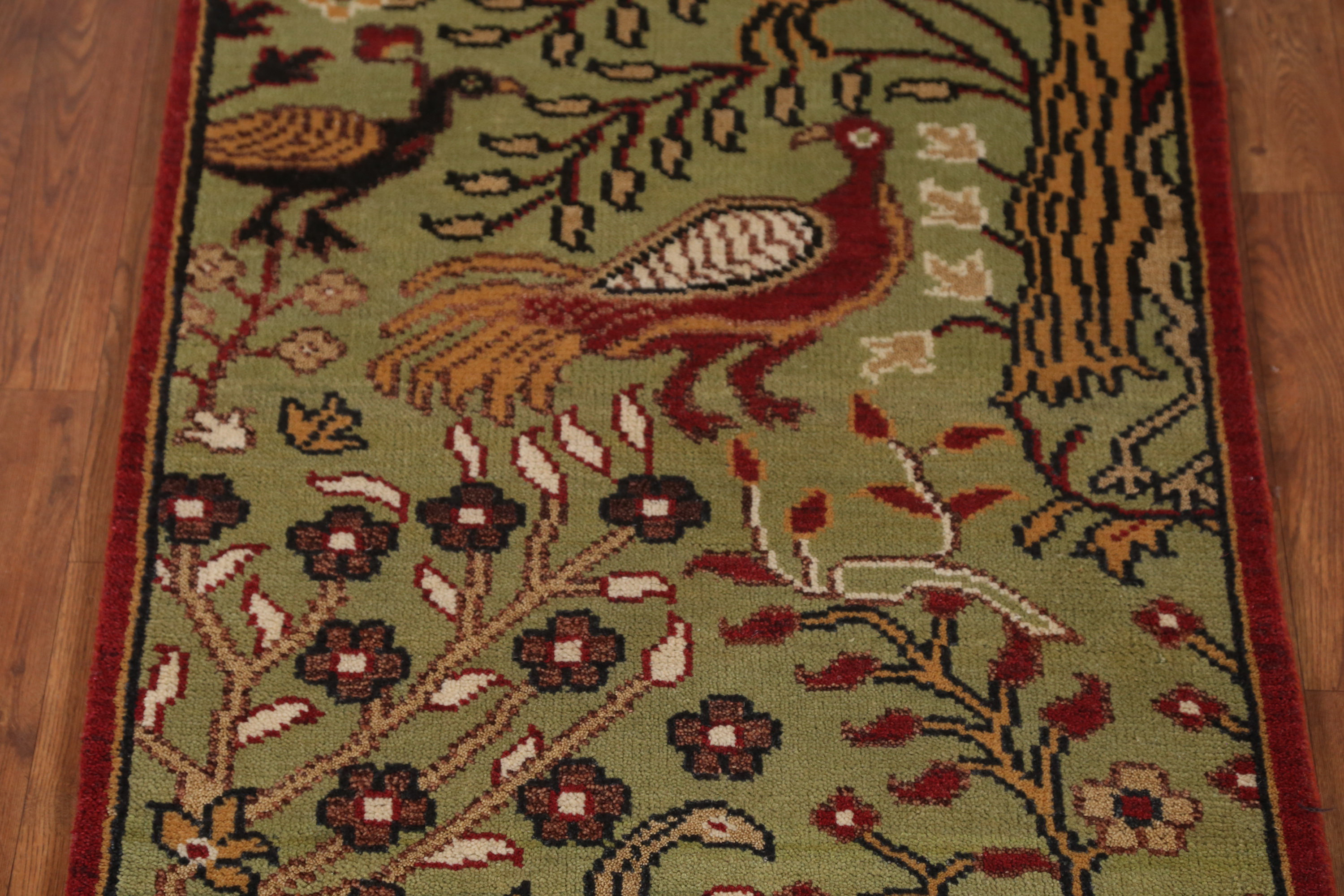 Bloomsbury Market Animals Light Green Ziegler Indian Runner Rug 3x8 ...