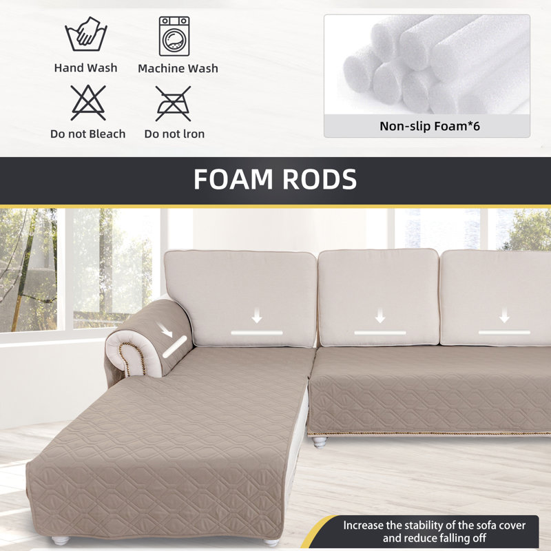 Eider & Ivory™ Waterproof L-Shaped Sectional Couch Cover,2-Piece ...