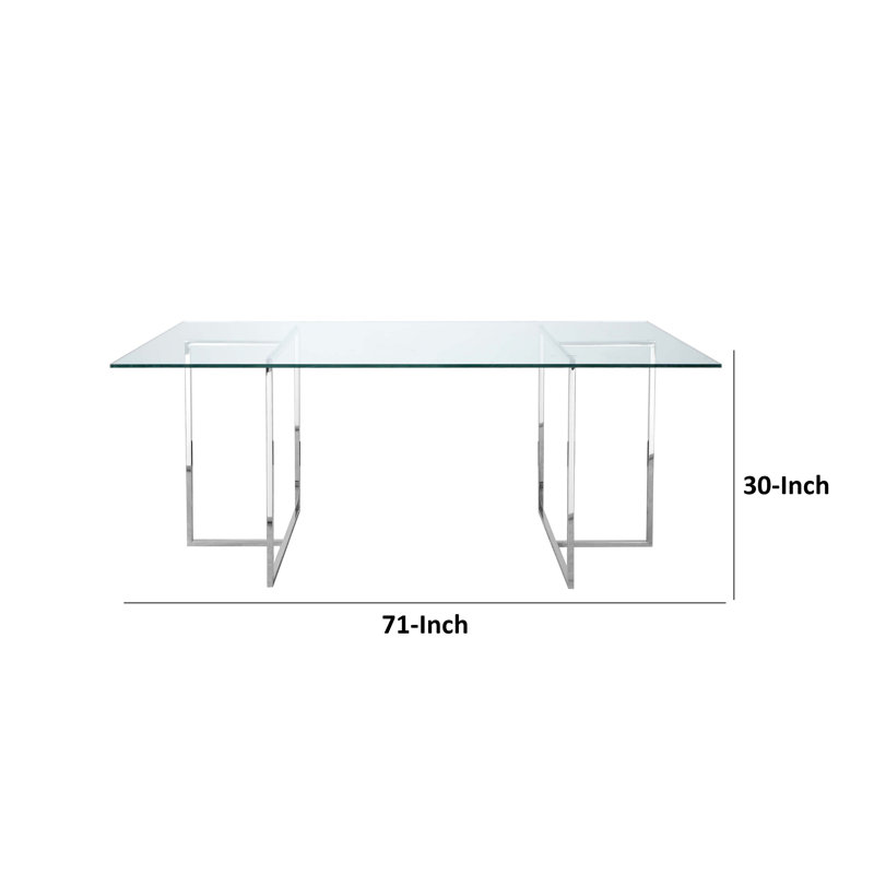 Benjara Nisa Rectangular 71'' L x 35.5'' W Dining Table | Wayfair