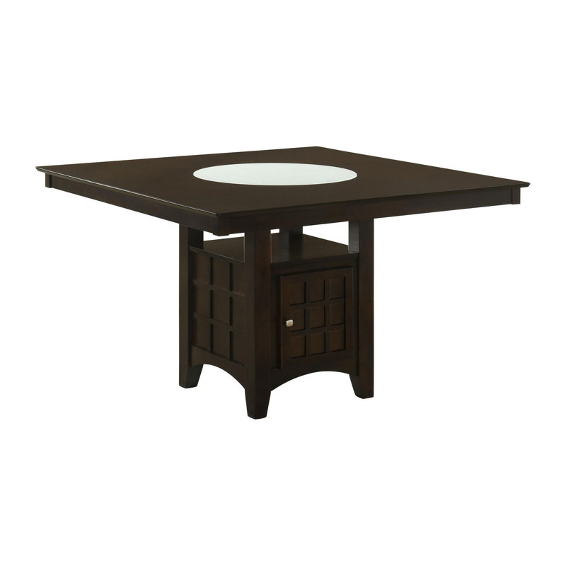 Red Barrel Studio® Savannha Square Counter Height Dining Table in Dark ...